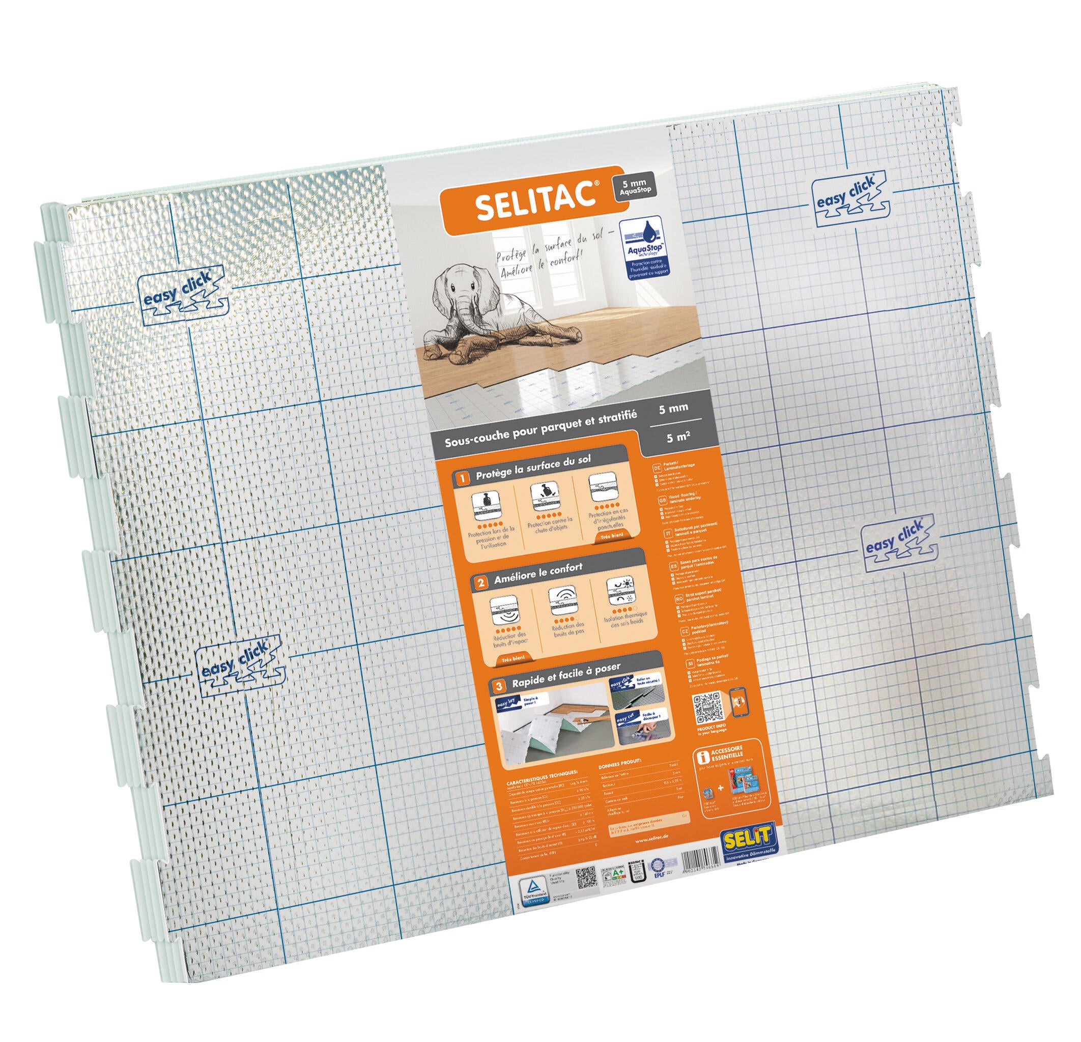 Sous-couche sol stratifié / parquet, compensation sol irrégulier, Ep.5 ...
