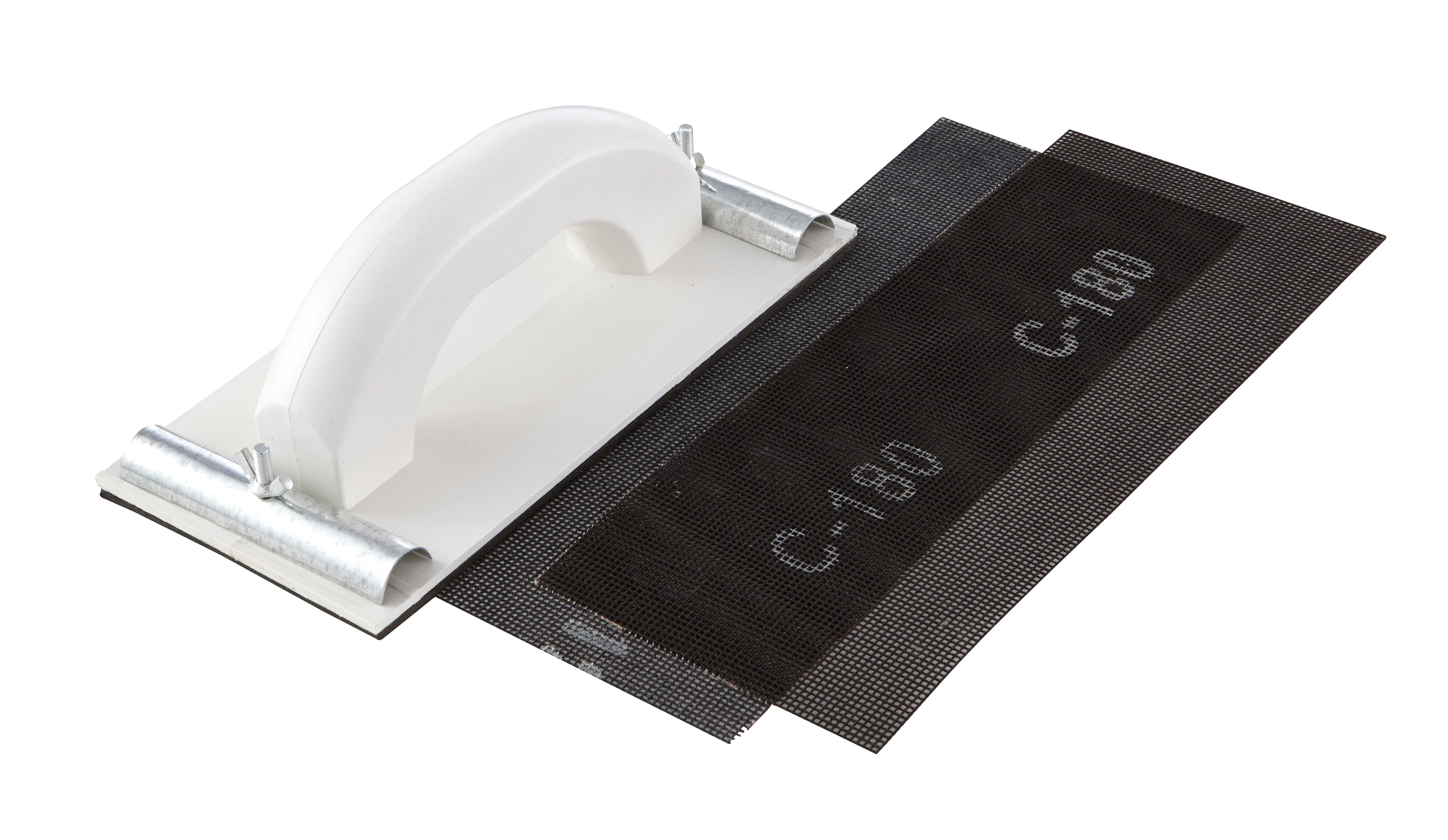 1 cale à poncer + 2 abrasifs grain 120/180 travaux peinture enduits ...