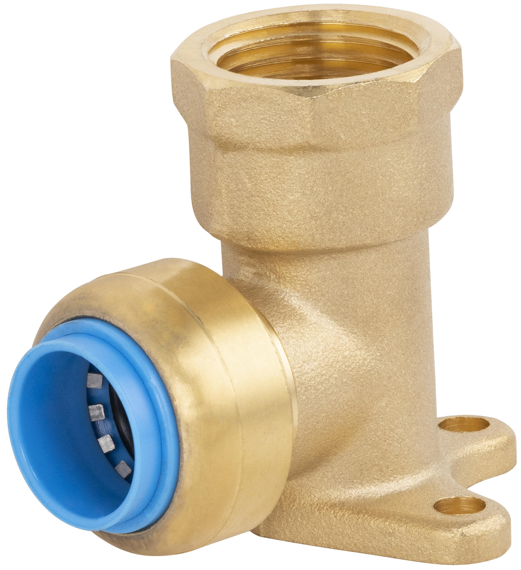 Raccord coude applique F.15X21(1/2'')universel cuivre / multicouche / PER automatique Diam.16 mm ...