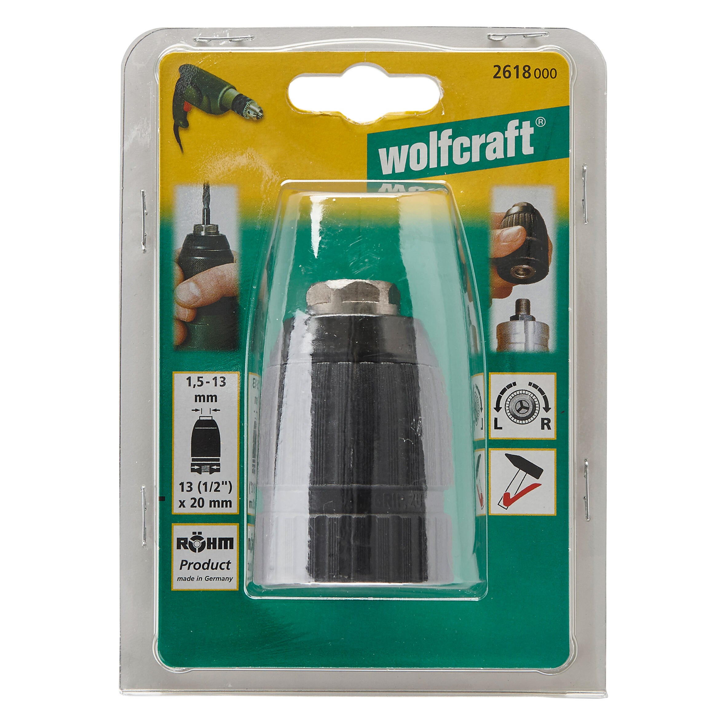 Mandrin auto-serrant 1,5-13 mm x 20 - WOLFCRAFT | Bricoman