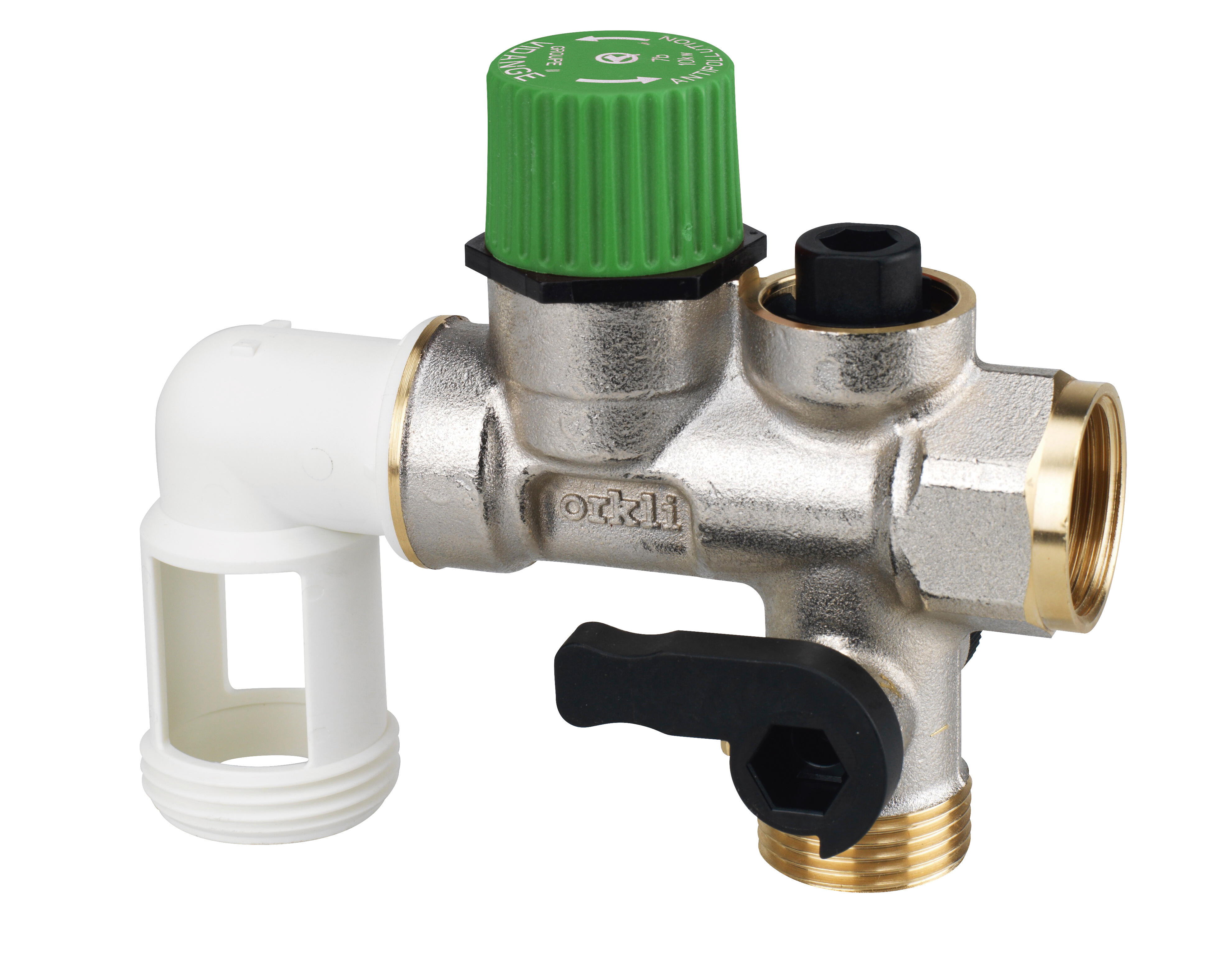 Groupe de sécurité coudé série Universal pour eau calcaire - ORKLI | Bricoman