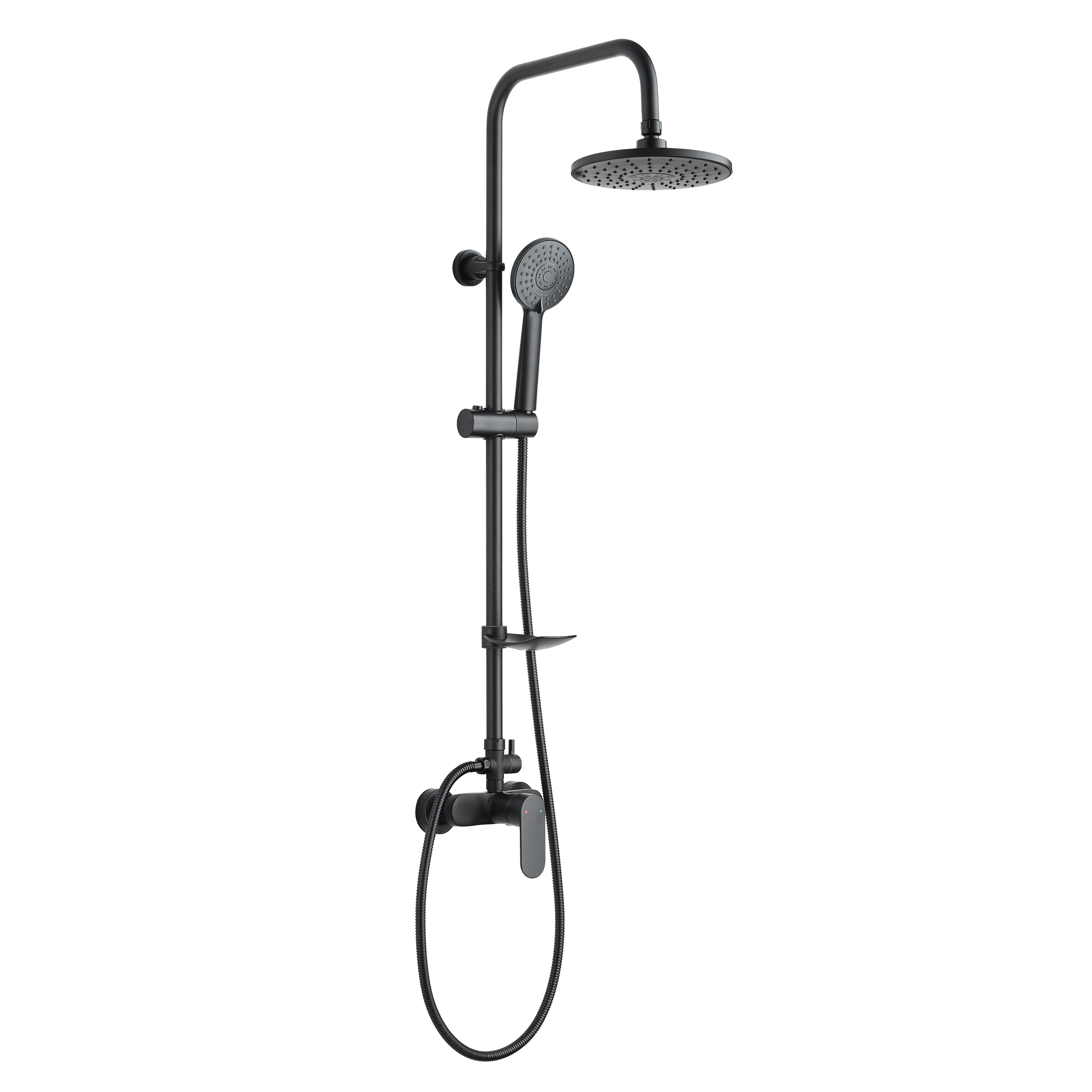 Kolumna prysznicowa z baterią czarna Pola BL Durasan - Leroy Merlin