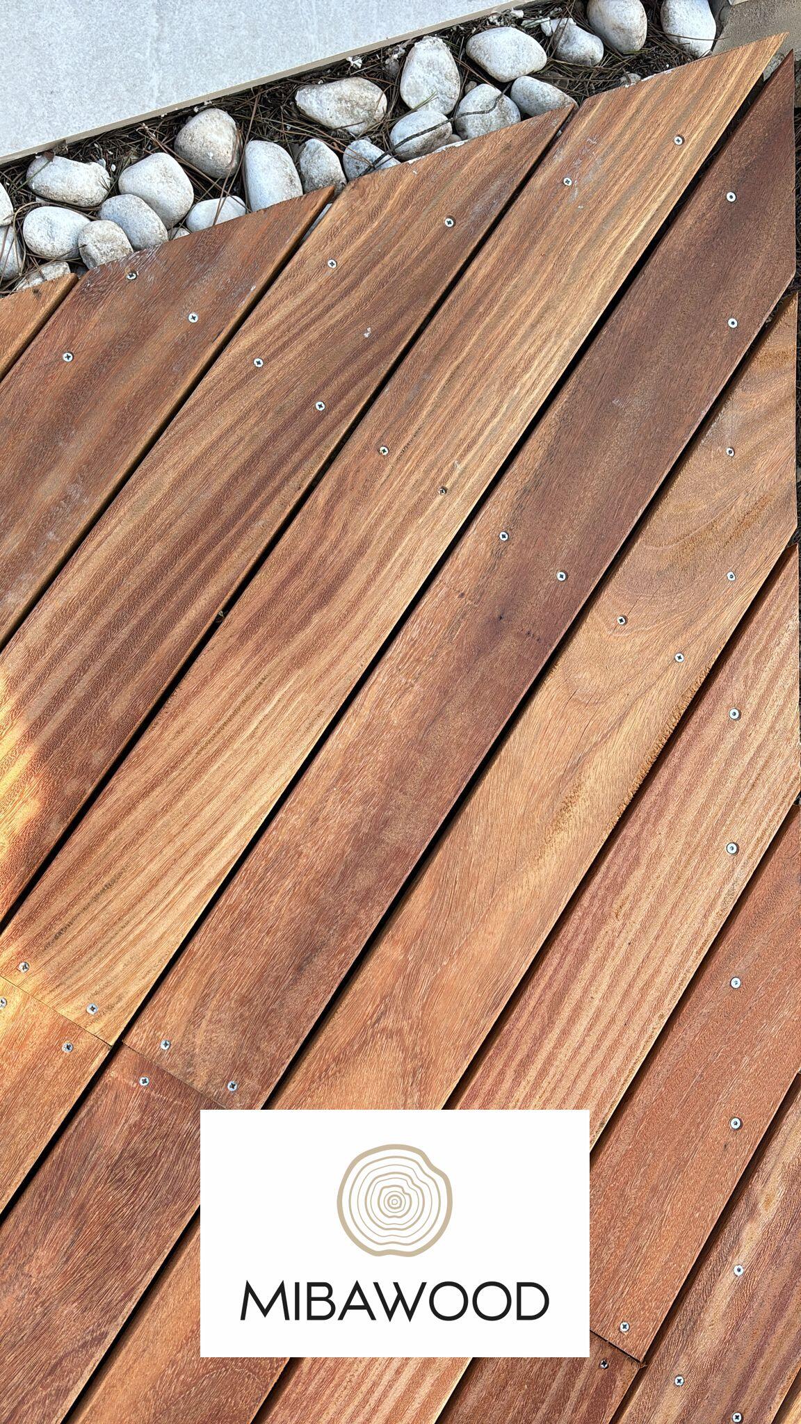 Pack 5 lamas de madera tropical Tali de 9x210 cm y 19 mm | Leroy Merlin