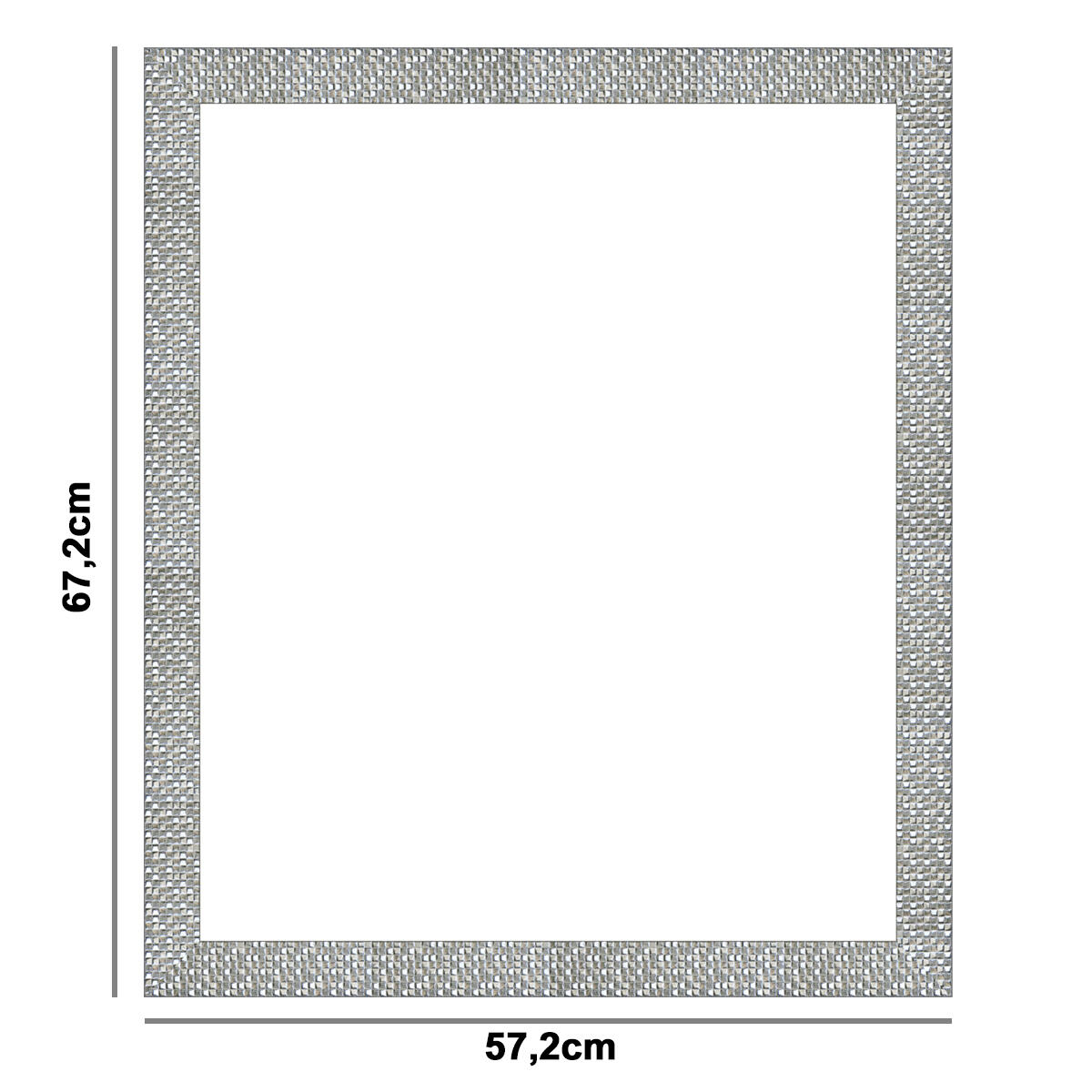 Cornice 50x70 cm in legno argento Cleo INSPIRE | Leroy Merlin