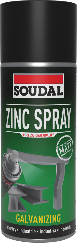 SPRAY DE ZINCO MATE SOUDAL 400ML | Obramat
