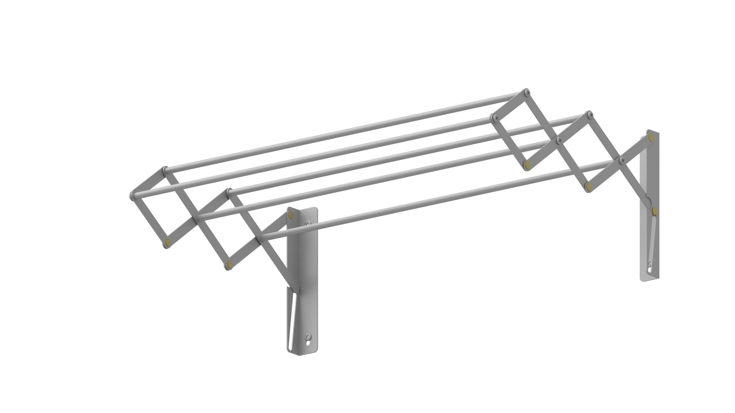 Tendedero de pared extensible con 5 barras, 2,5 metros de tendido ...