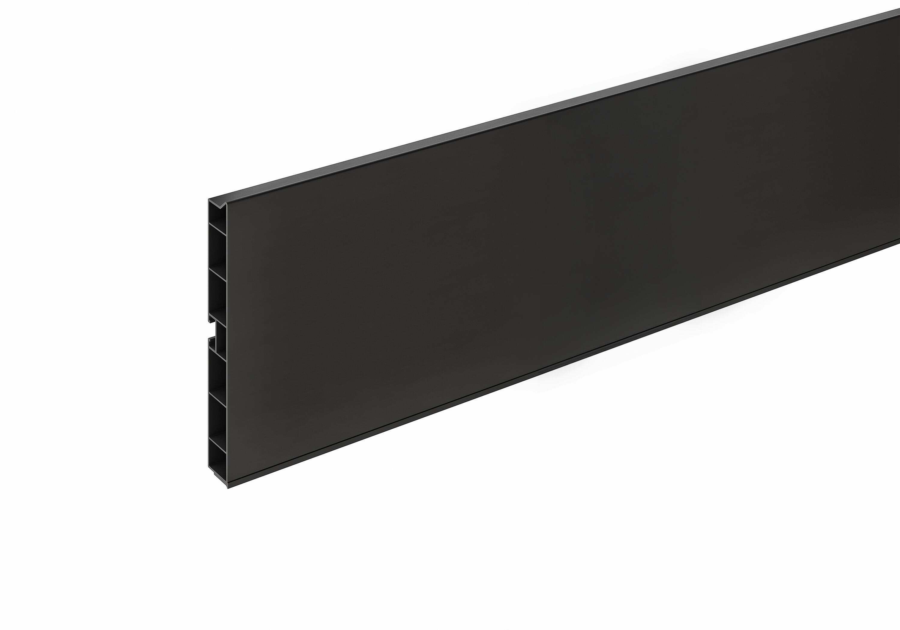 Zócalo PVC negro mate 100 mm de alto x 240 cm de largo | Leroy Merlin