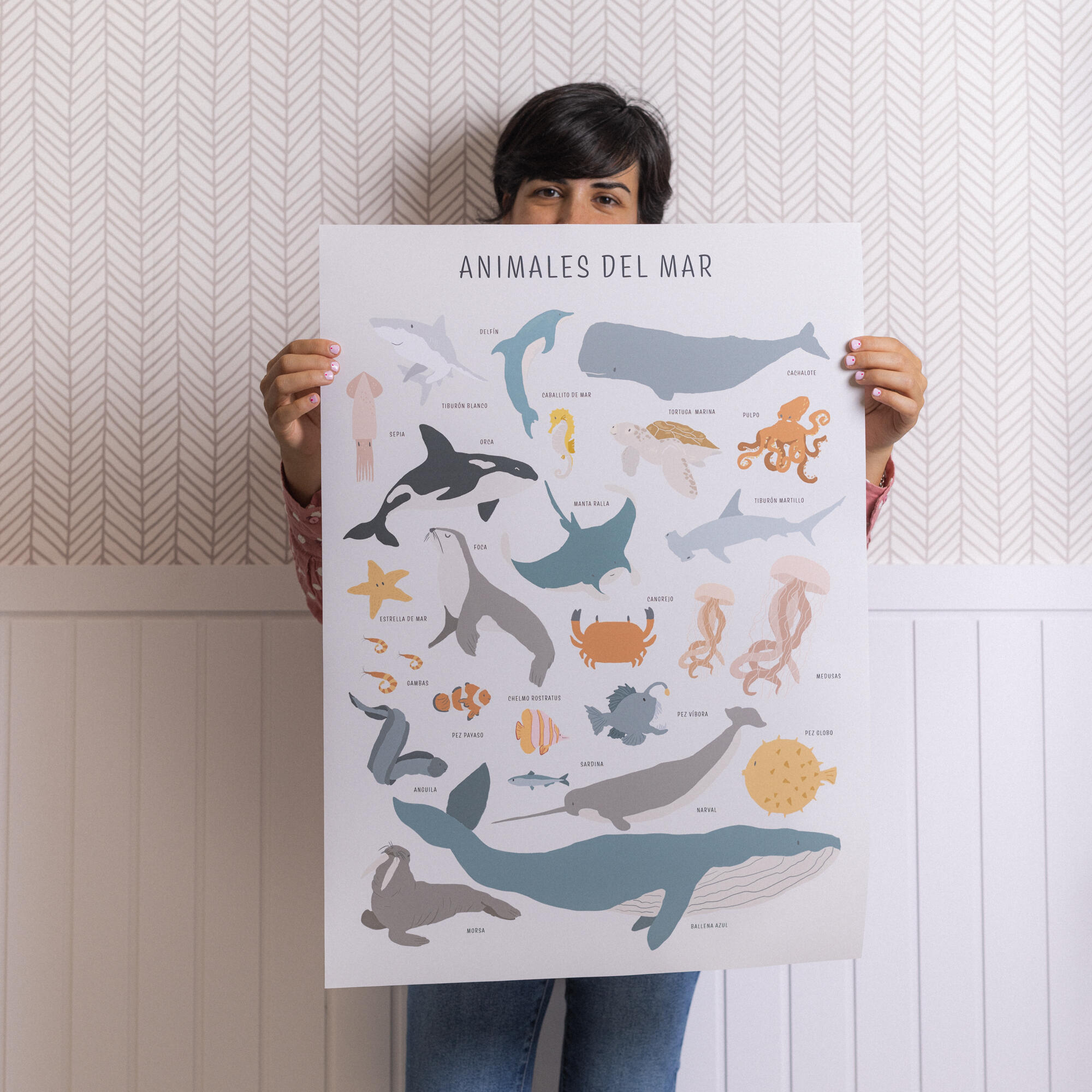 Lámina infantil animales del mar 70 x 50 cm | Leroy Merlin