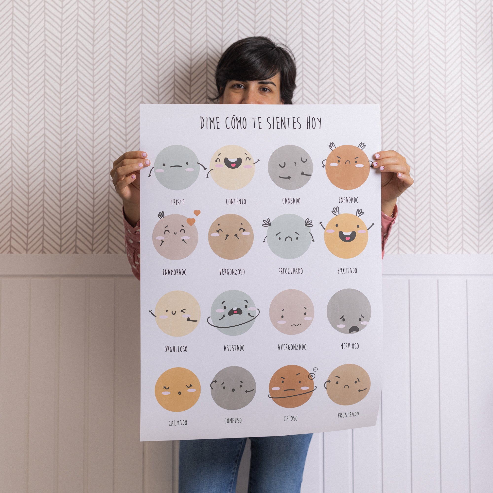 Lámina infantil como te sientes hoy 70 x 50 cm | Leroy Merlin