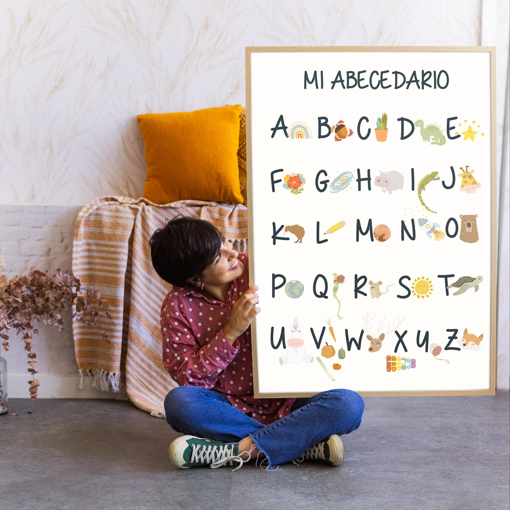 Lámina infantil mi abecedario 100 x 70 cm | Leroy Merlin