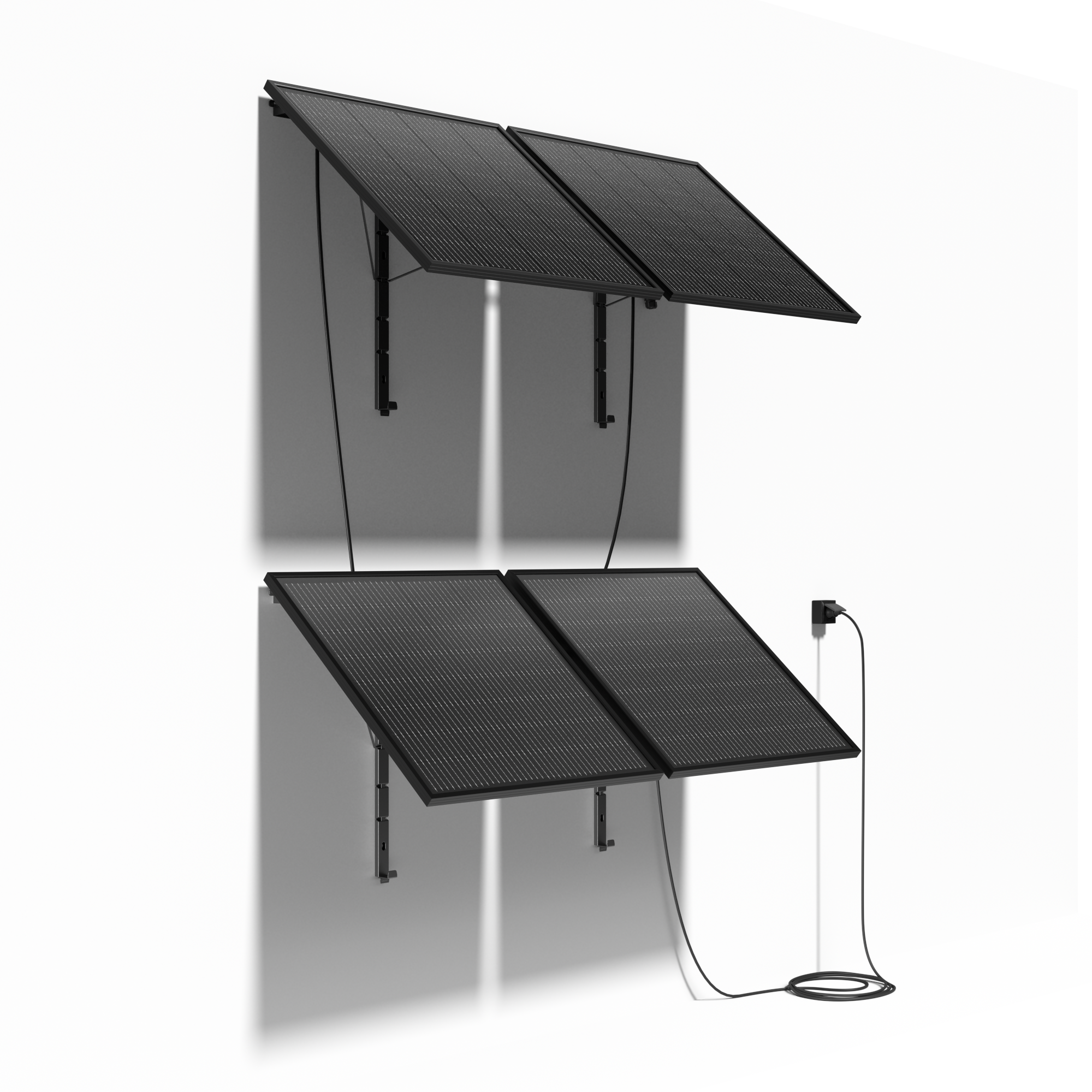 Kit Solar enchufable LEXMAN 4 paneles rígidos 440W para pared/suelo ...