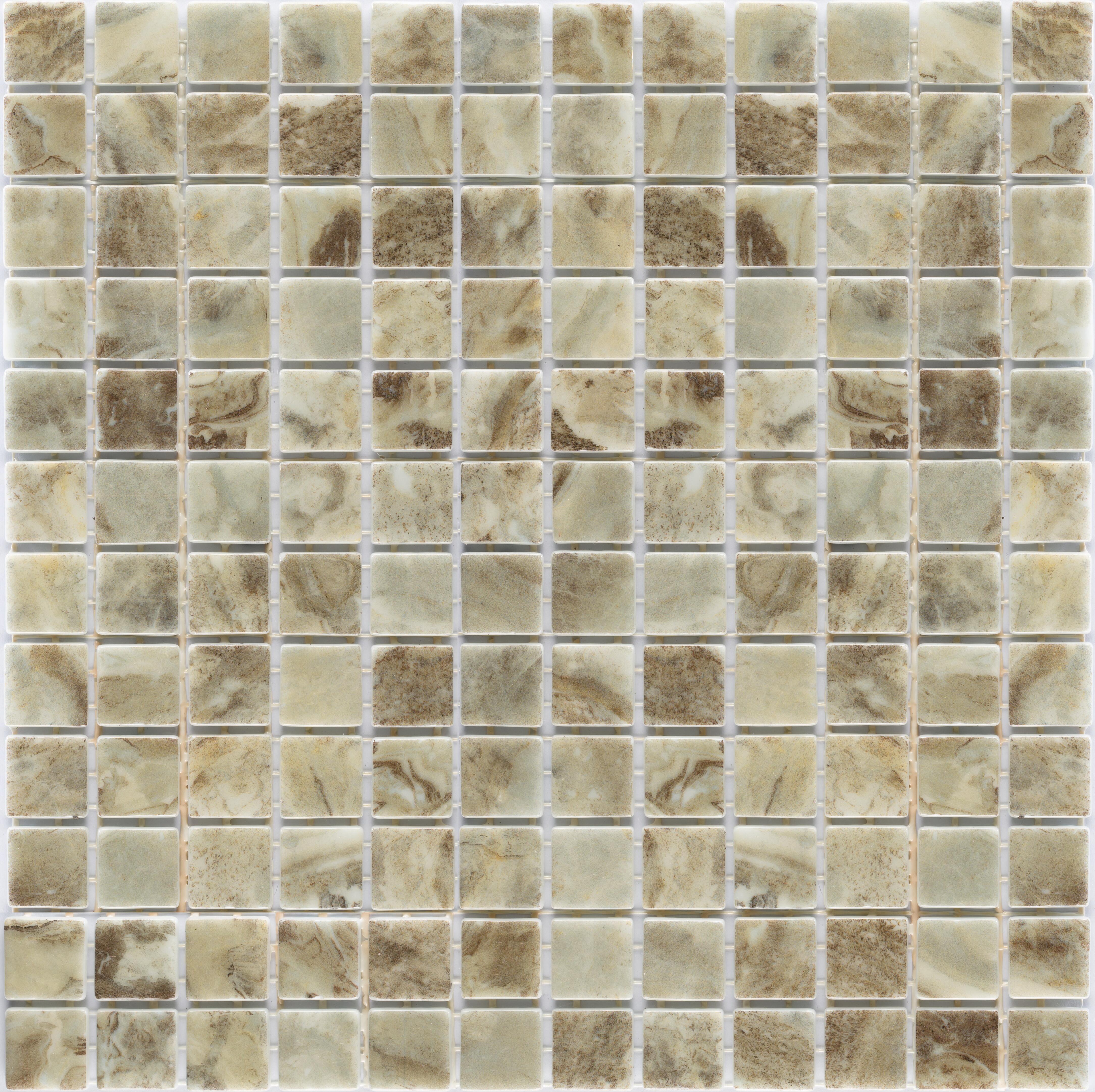 Azulejo mosaico vidrio Digital Papua Brown efecto color plano ...