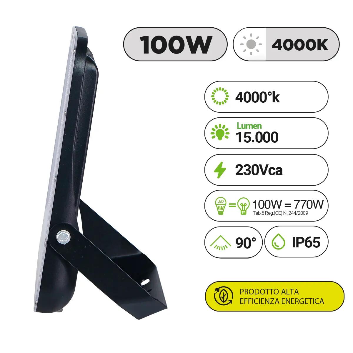 Faro da esterno NIGHT PRO 100 in alluminio, nero, Diodi LED integrati ...