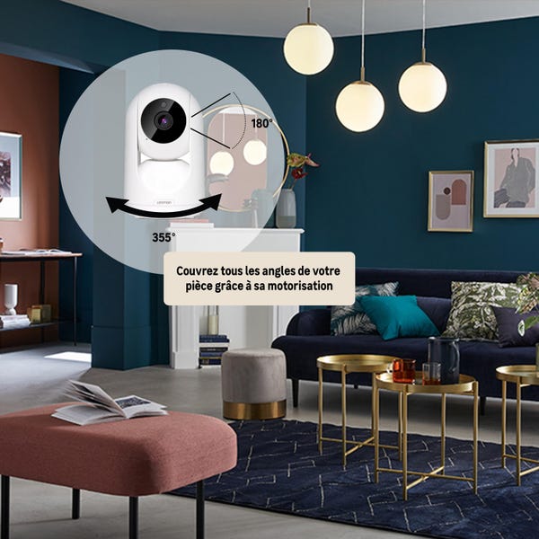 Caméra de surveillance intérieure motorisée filaire connectée, LEXMAN ...