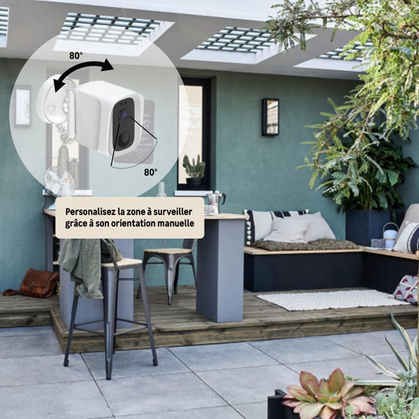 Caméra de surveillance extérieure filaire connectée, LEXMAN | Leroy Merlin