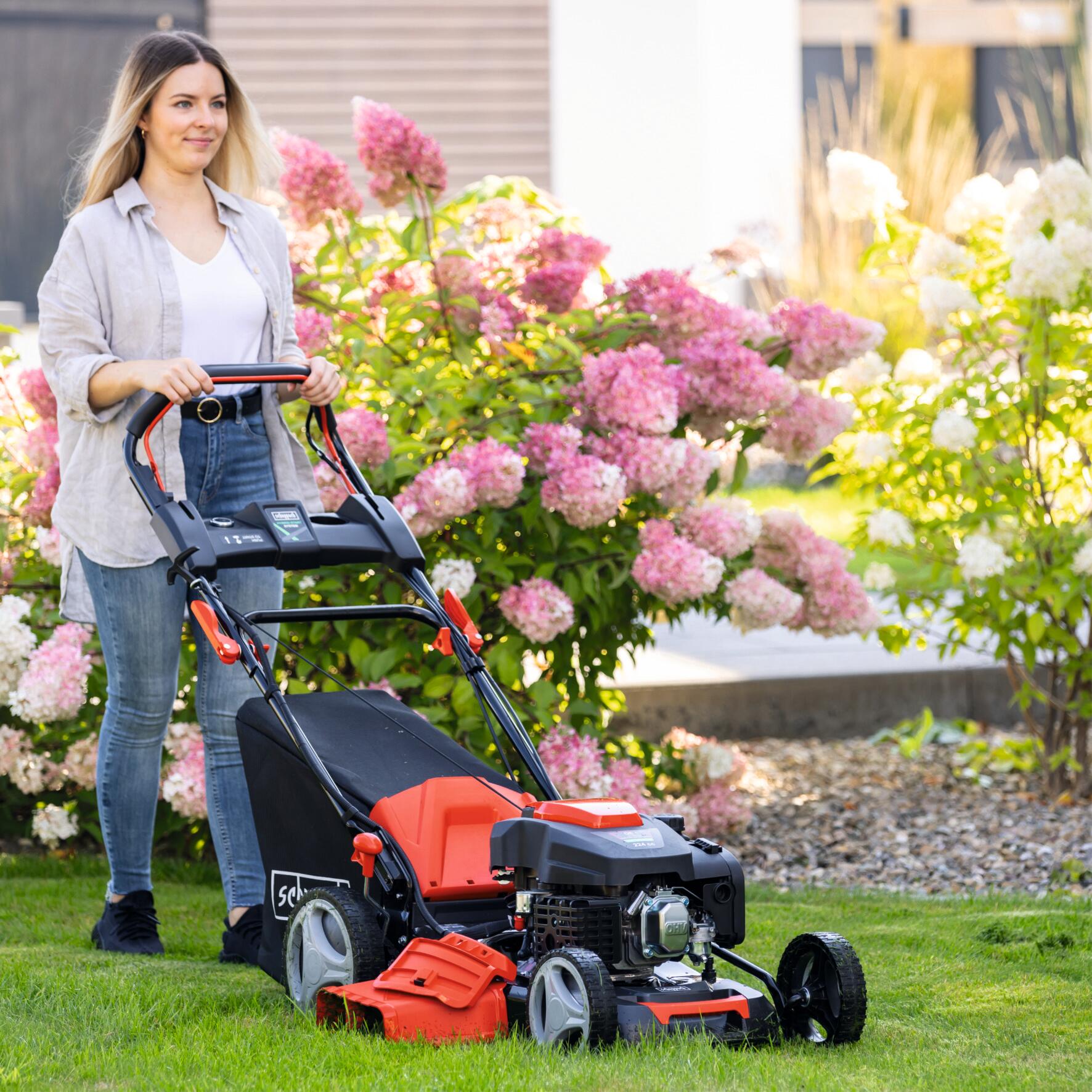 Tondeuse à essence SCHEPPACH Ms225-53e , 224 cm³, l.53 cm, démarrage ...