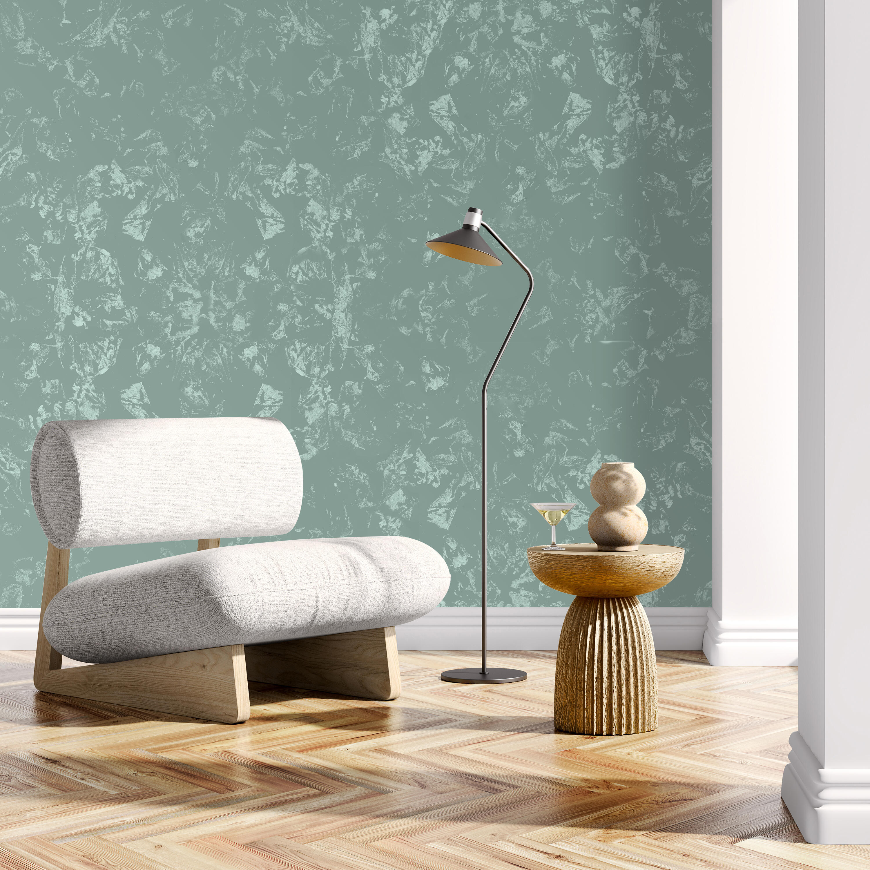 Pintura efecto decorativo Fiora veladura plata TOLLENS 750 ml verde laurel | Leroy Merlin