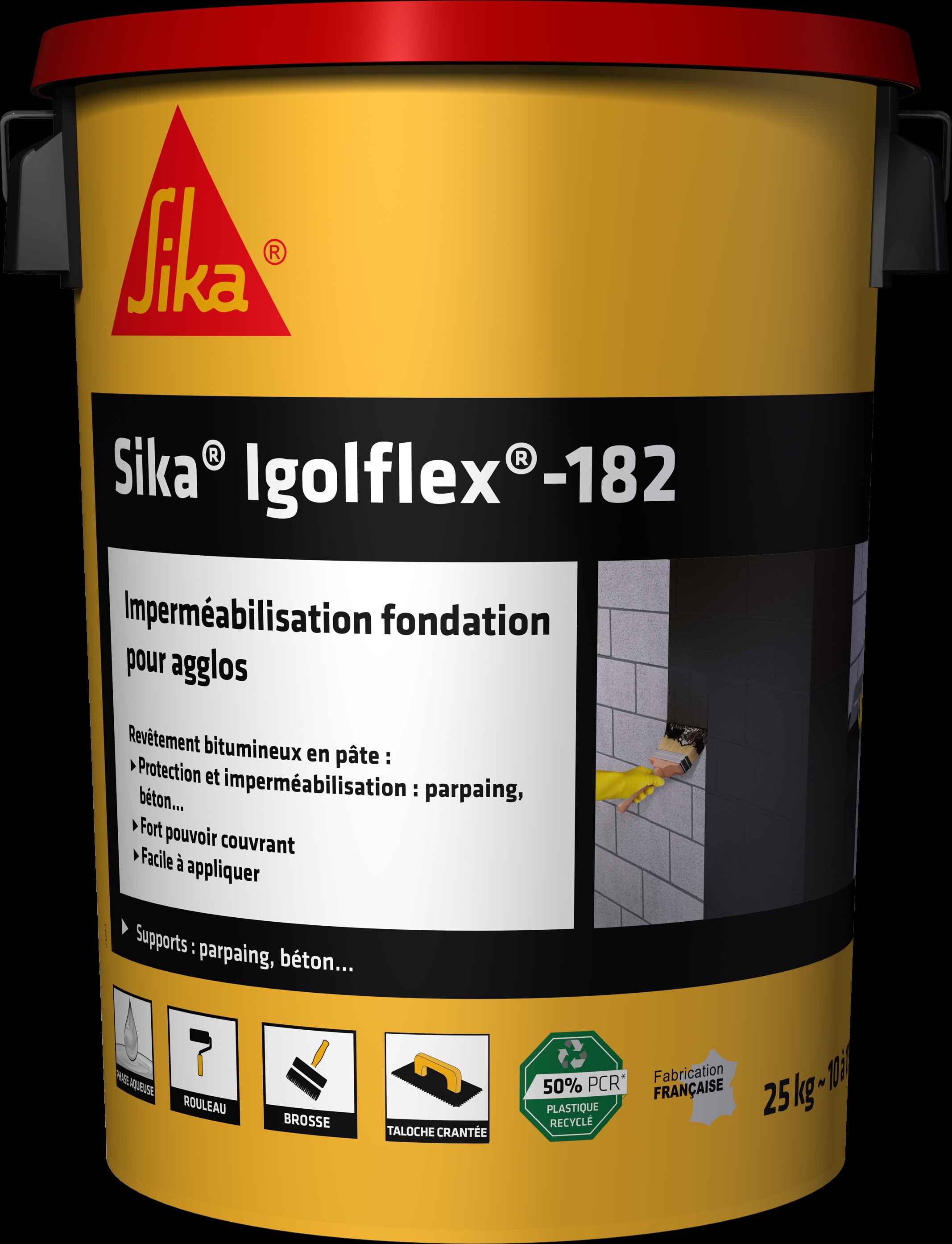 Enduit bitumeux fond IGOLFLEX 182 SIKA 25Kg | Leroy Merlin