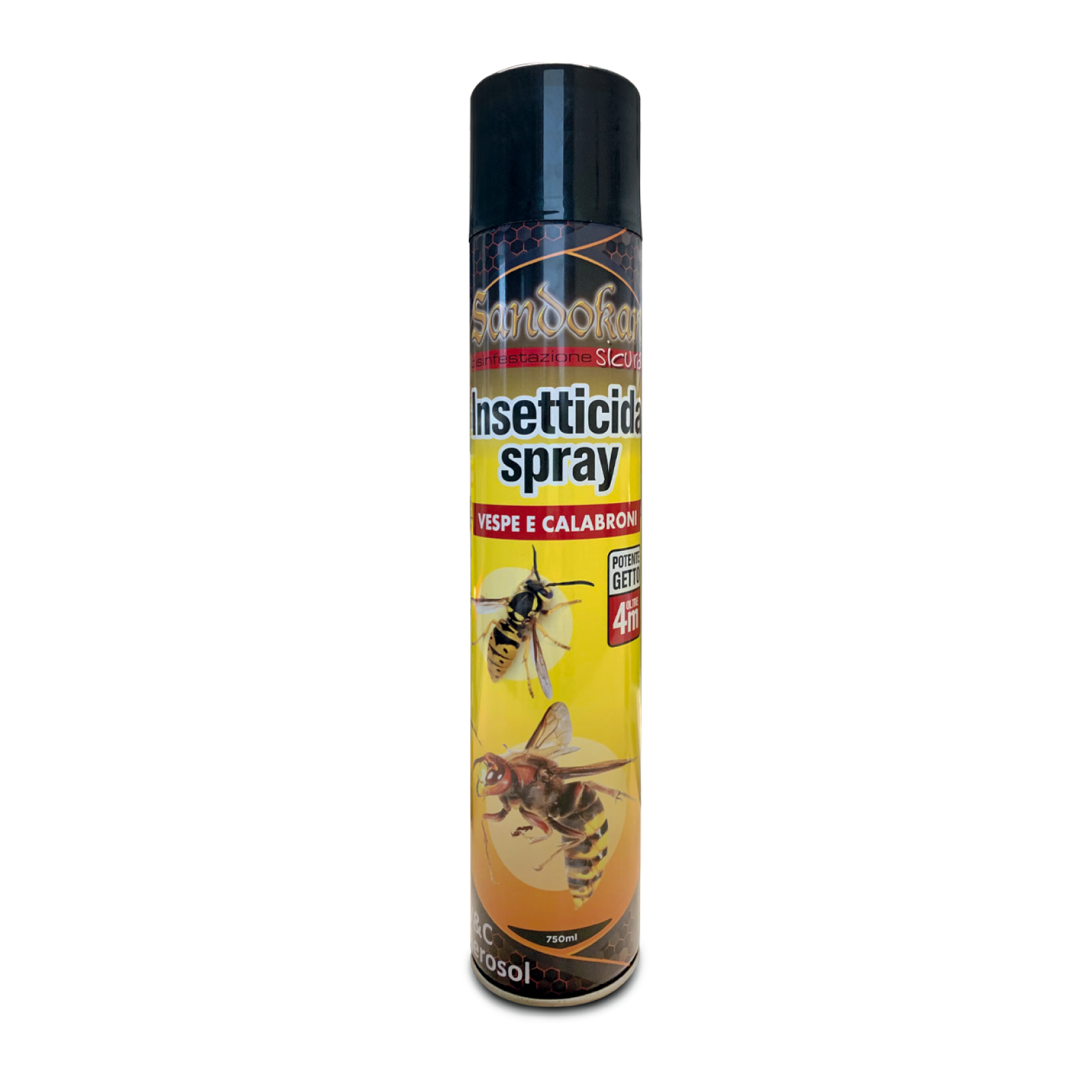 Insetticida spray per calabroni SANDOKAN 750 ml GETTO FINO A 4 METRI ...
