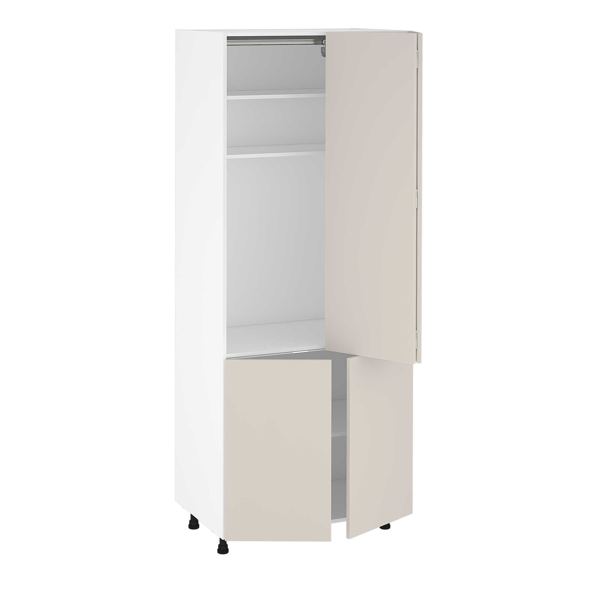 Meuble bar à café de cuisine Vienne lin 4 portes H225.6 x l90 | Leroy ...