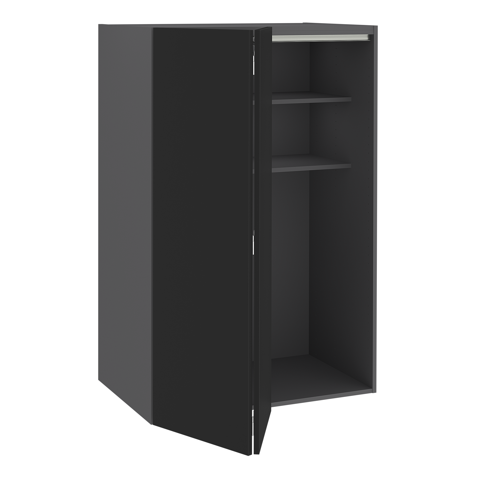 Meuble bar à café de cuisine Vienne noir 2 portes H137.6 x l90 | Leroy ...