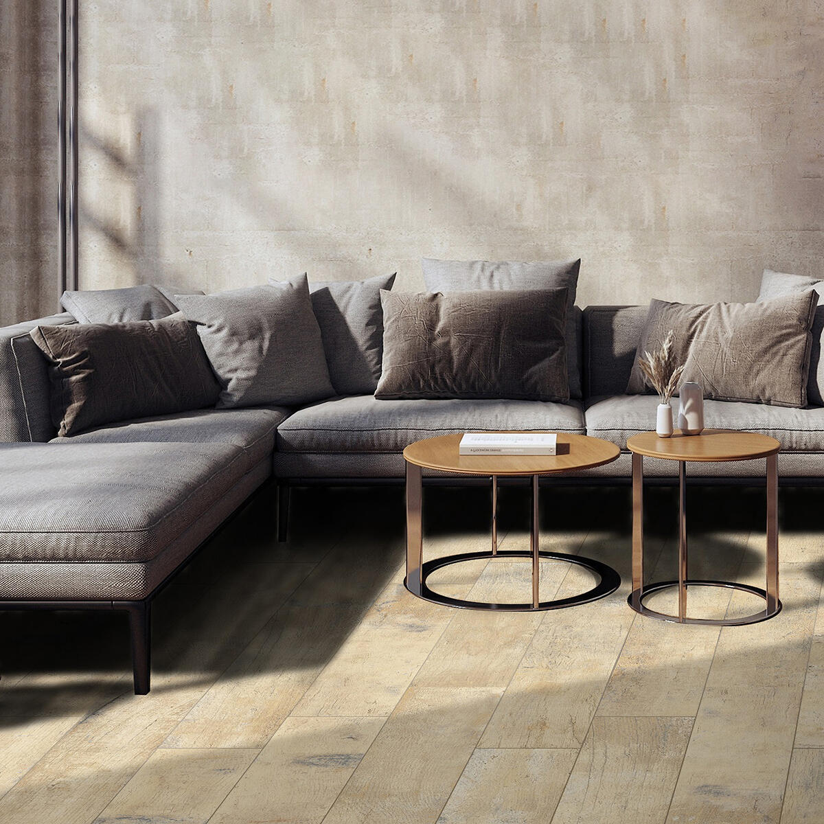 Piastrella da pavimento interno 20 x 121 cm Sp. 9 mm rettificato Quebec in gres porcellanato ...