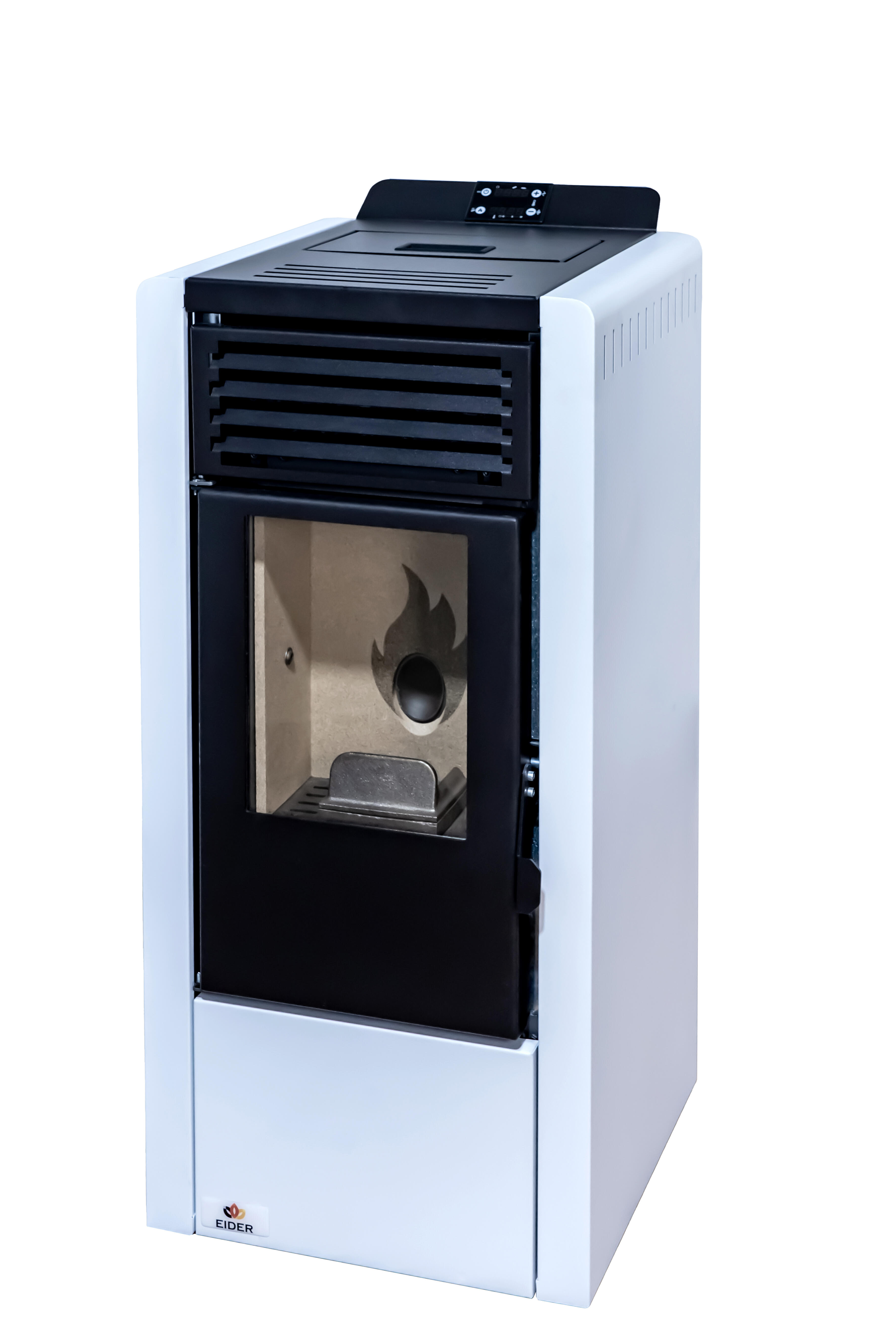 Estufa de pellet AURUM 10 kW blanco WIFI | Leroy Merlin