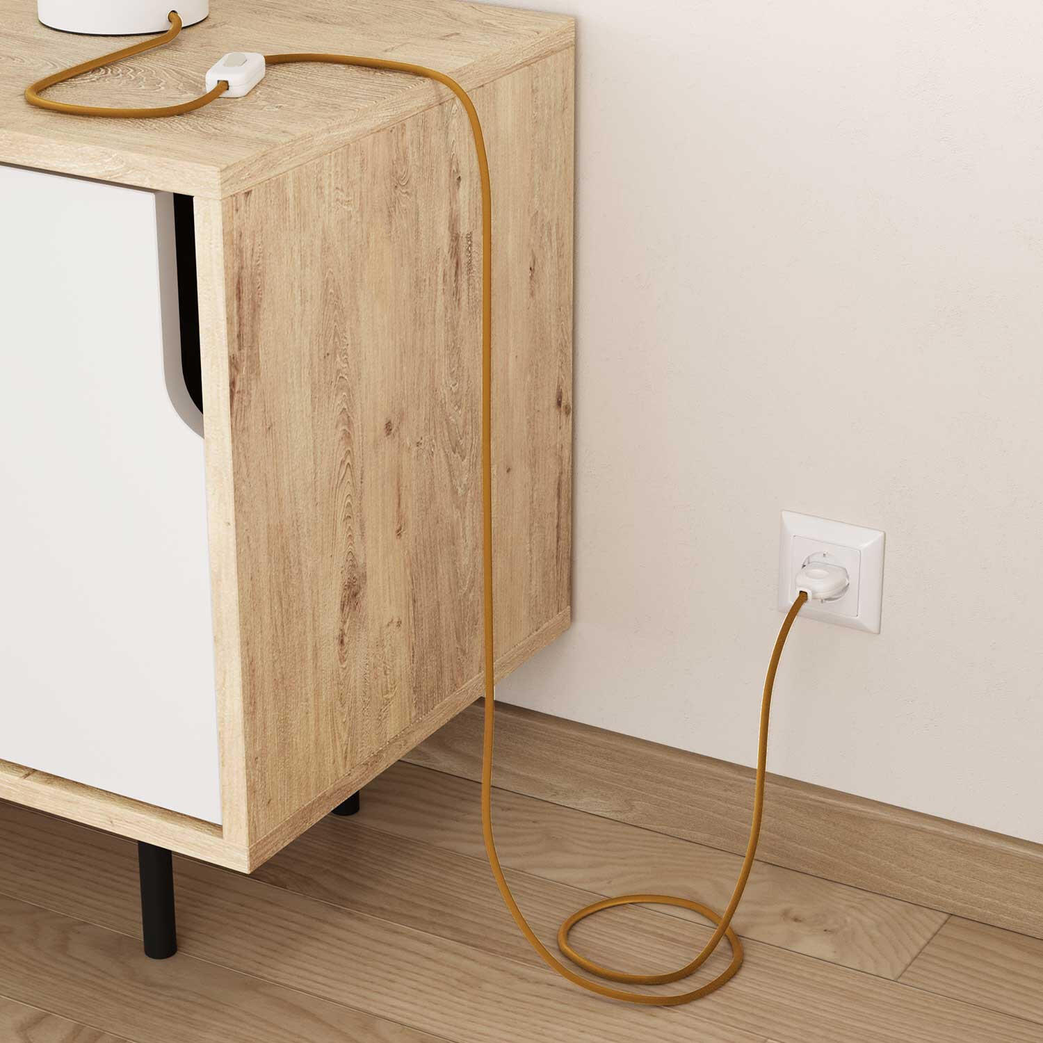 Câble électrique, coton, miel doré, 2.5m, CREATIVE CABLES | Leroy Merlin