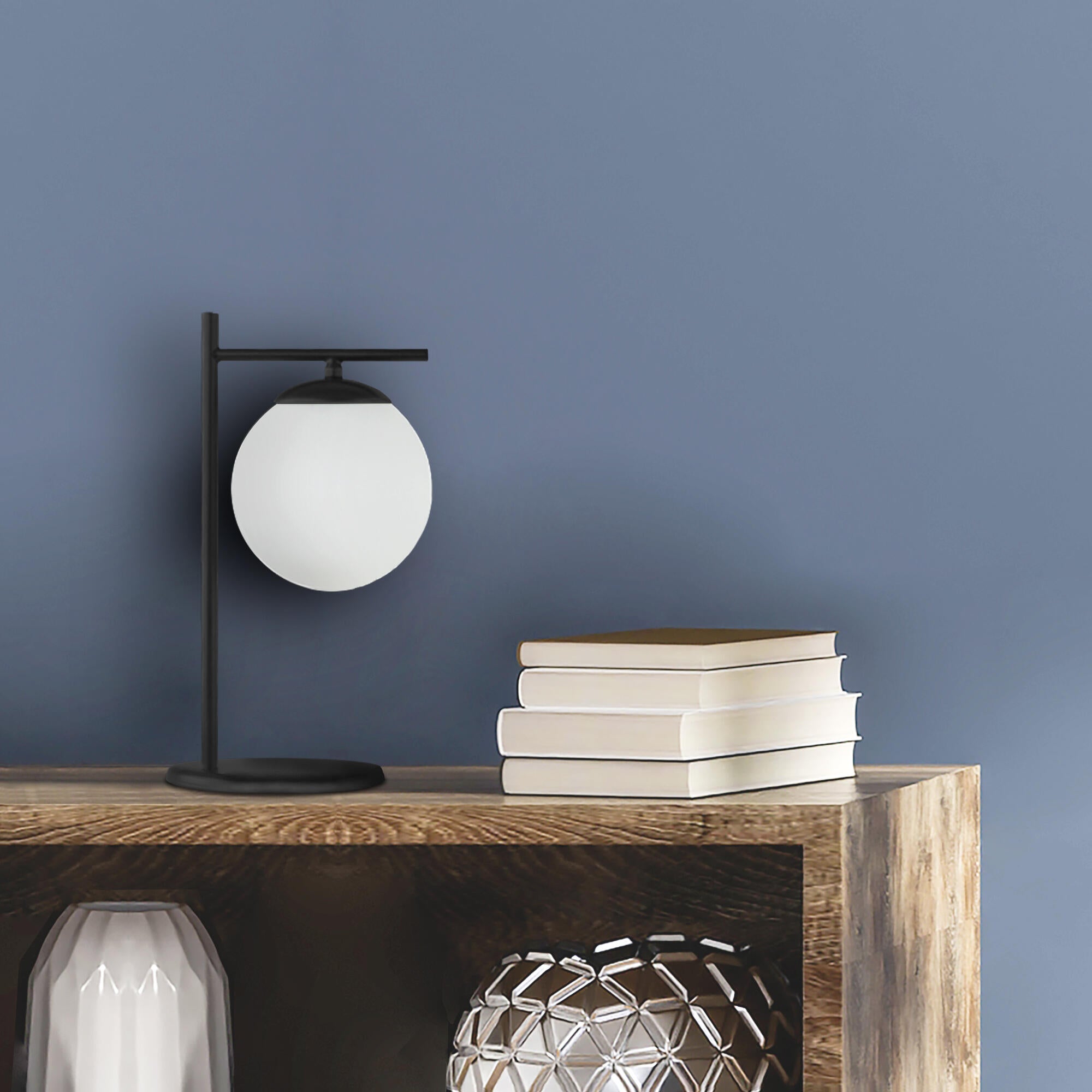 Lámpara de mesa Anabel 1 luz e14 16 cm negro | Leroy Merlin