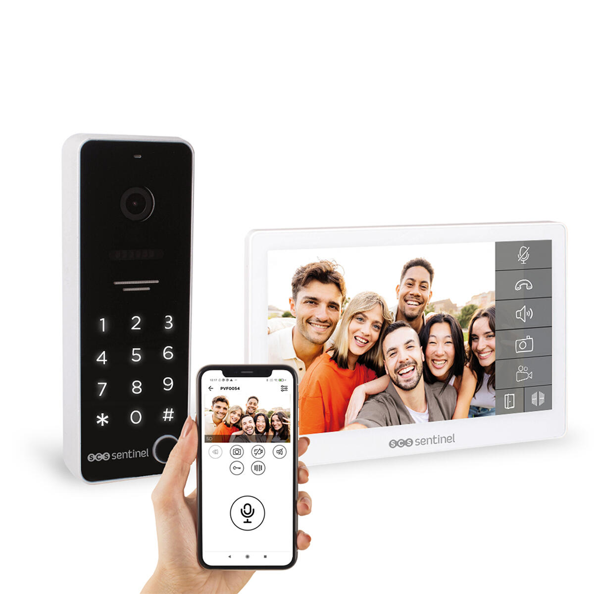 Interphone vidéo connecté avec clavier à code, SCS SENTINEL | Leroy Merlin