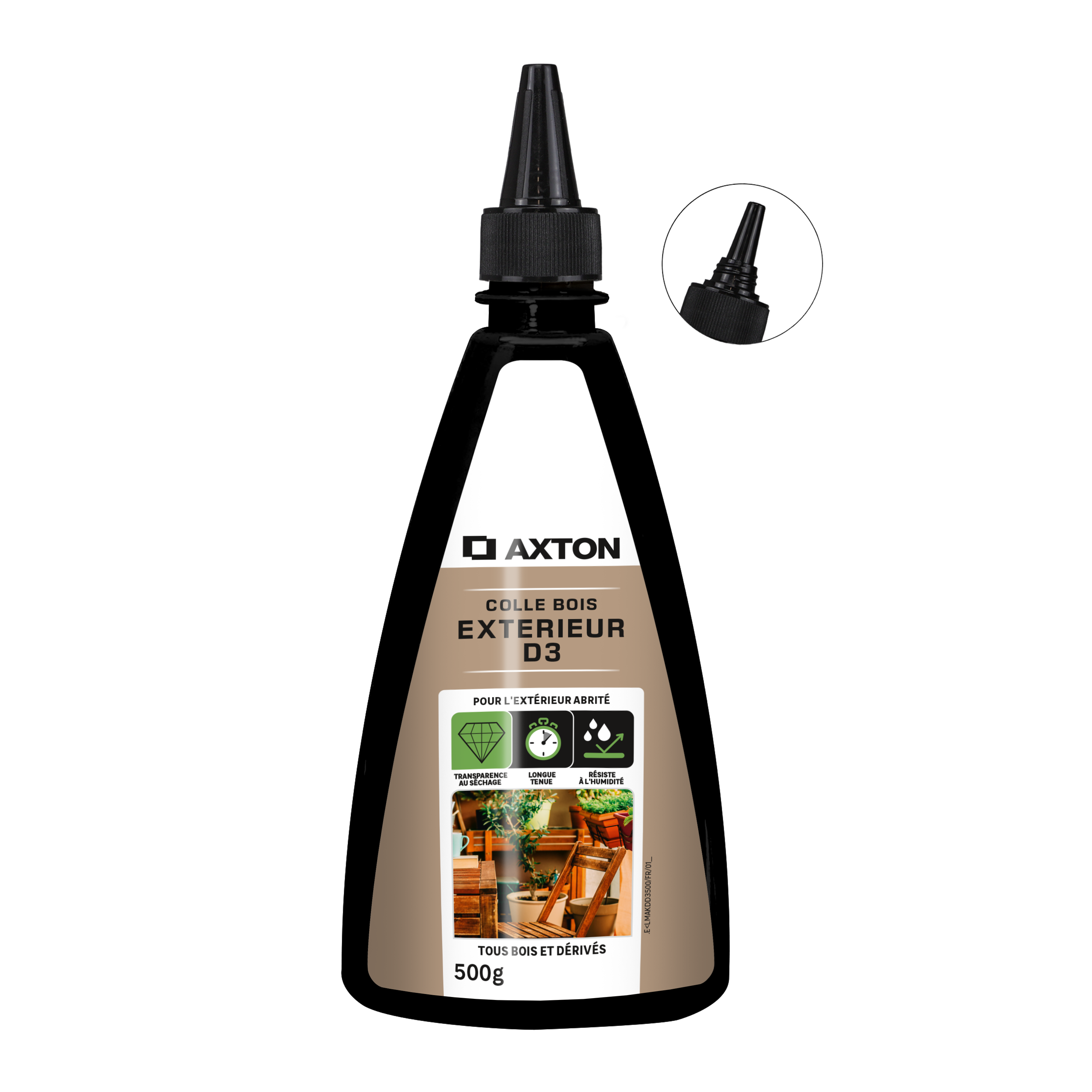 Colle d'assemblage liquide Bois extérieur humide d3 AXTON, 500 g ...