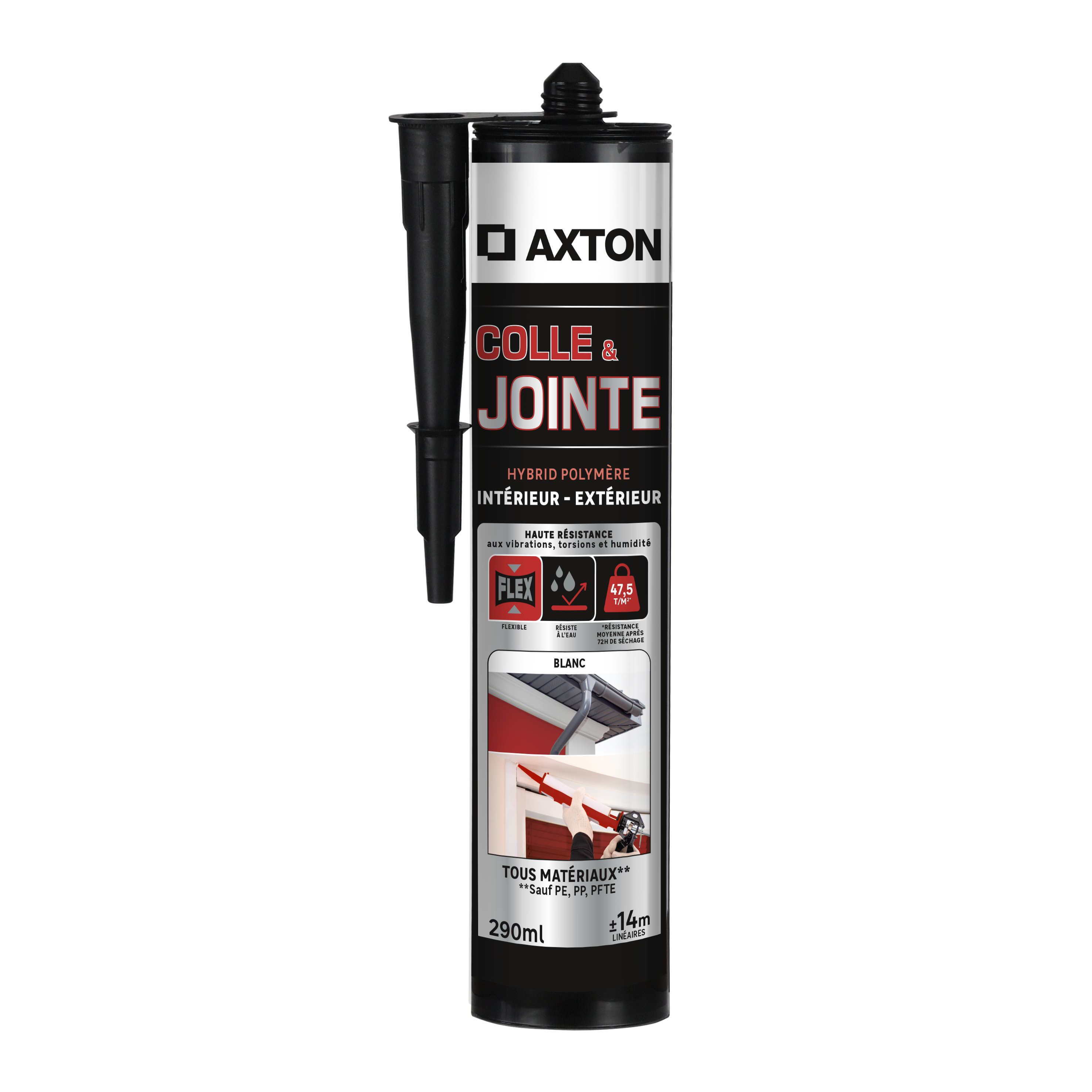 Colle de fixation pâte MS polymère Colle & jointe AXTON, 290ml blanc ...