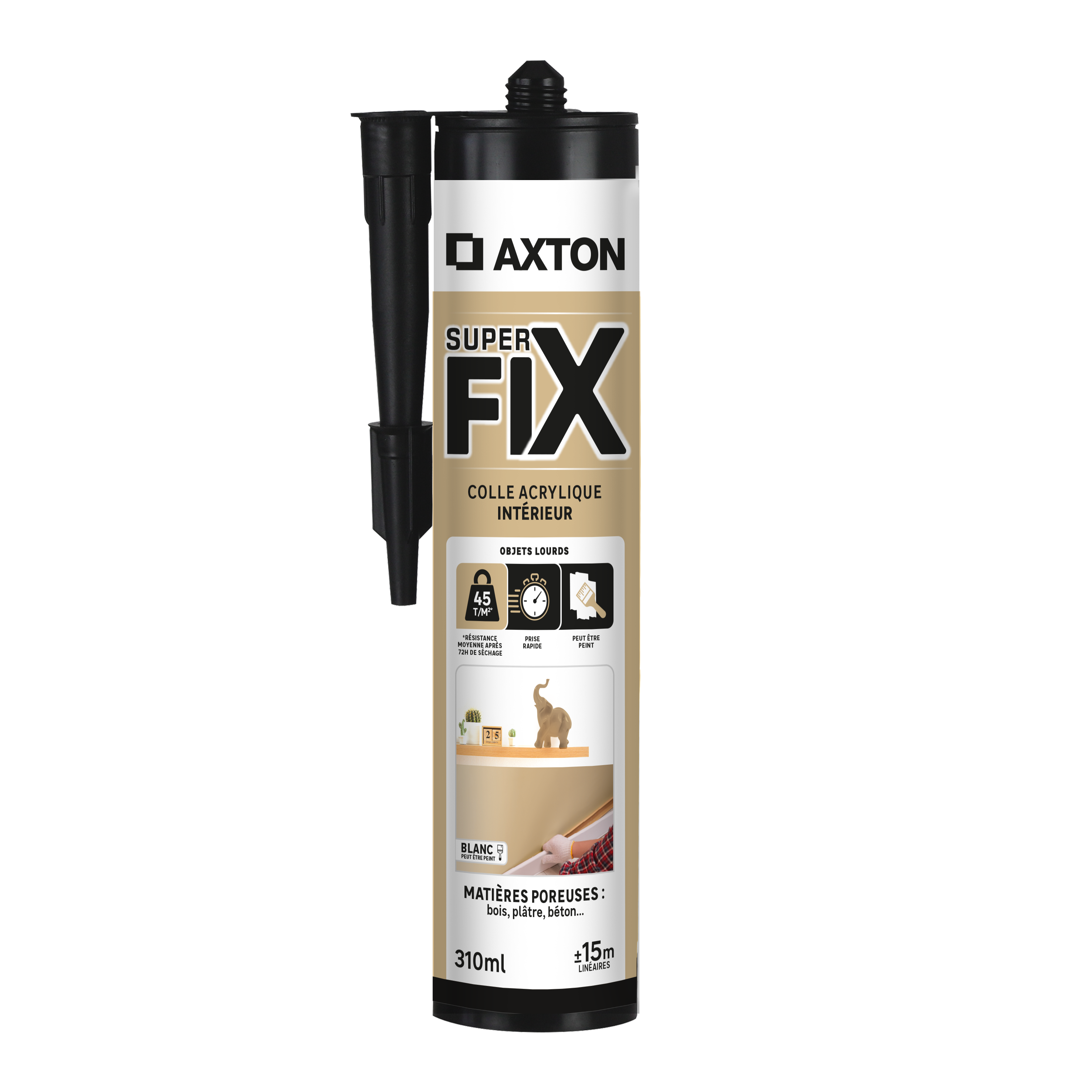 Colle acrylique de fixation AXTON, 310ml | Leroy Merlin