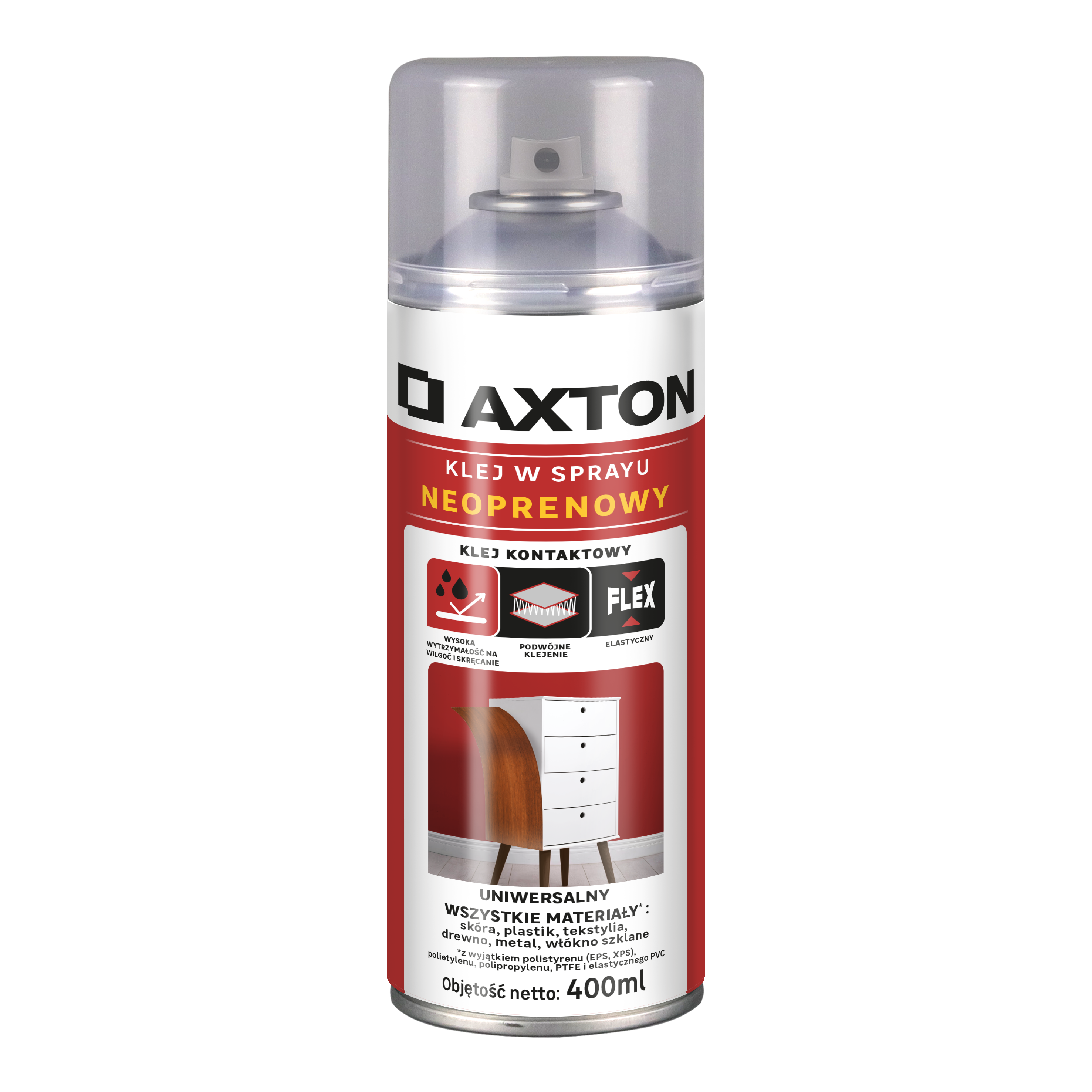 Klej kontaktowy spray bezbrawny 0.4 l Axton - Leroy Merlin