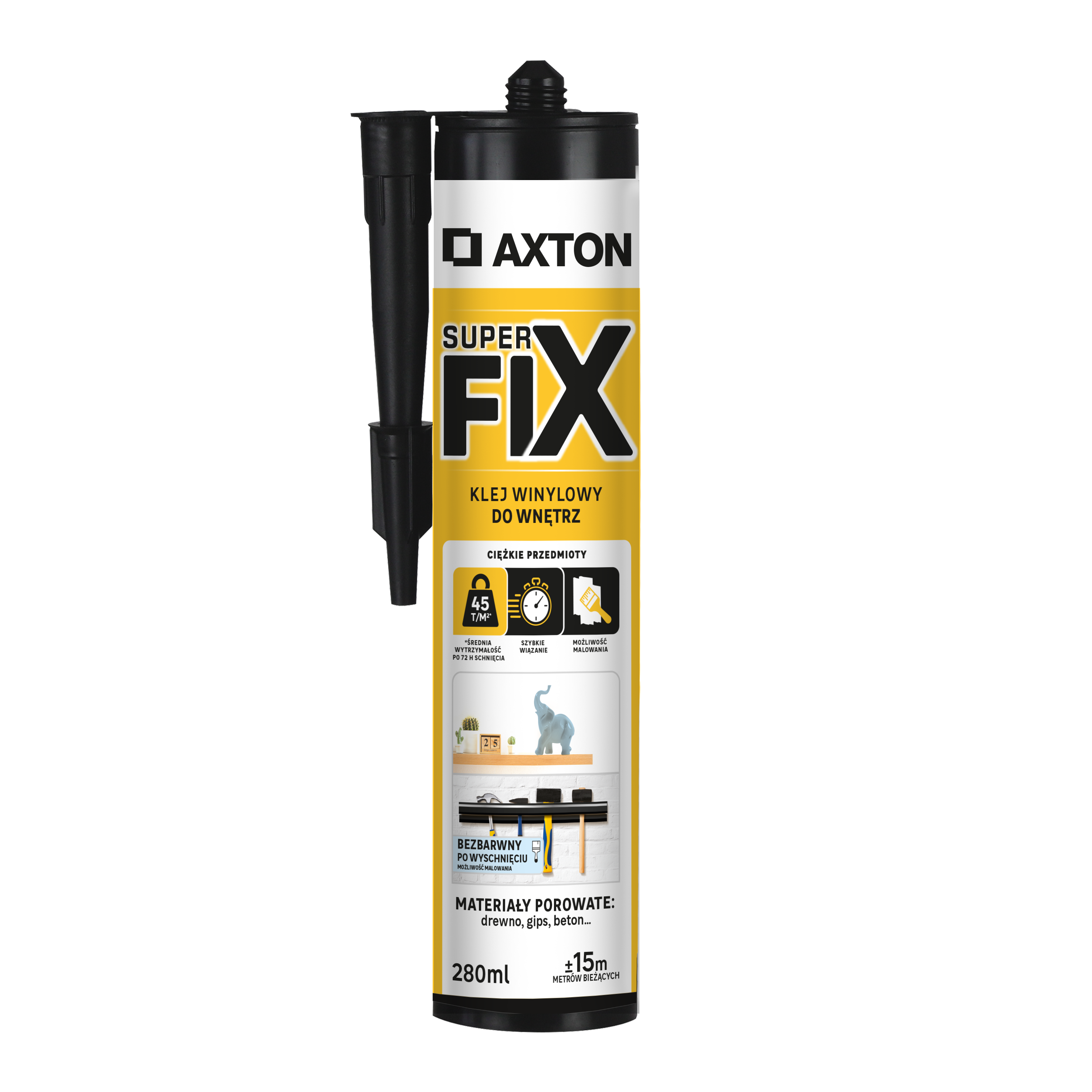 Klej montażowy bezbarwny 280 ml Axton - Leroy Merlin