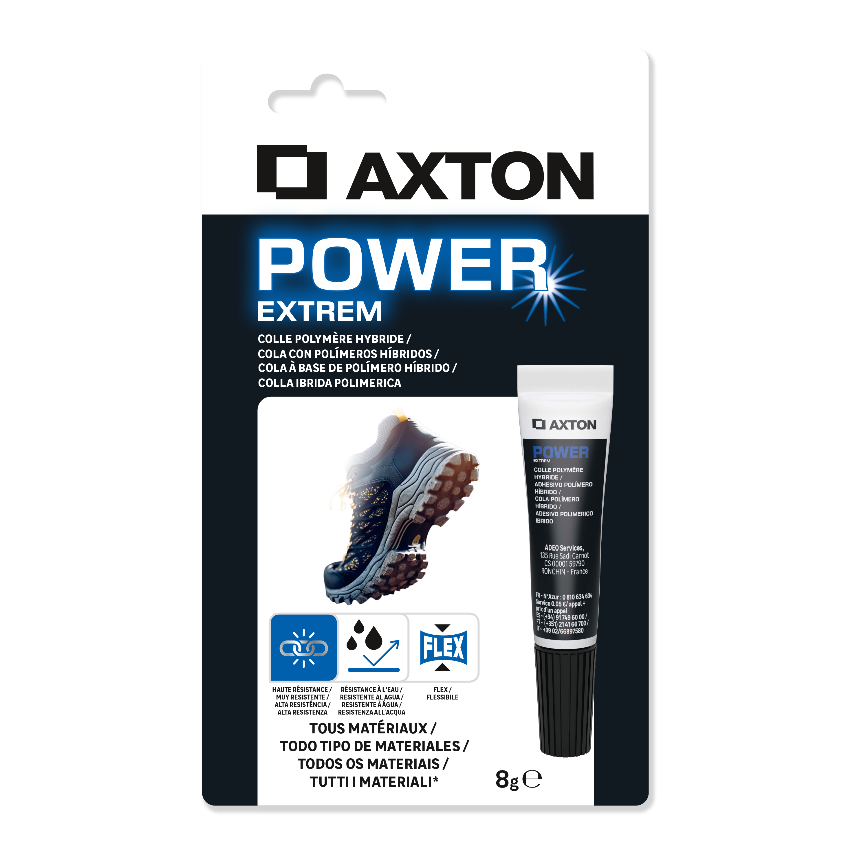 Adhesivo universal polimero AXTON 8 gr | Leroy Merlin