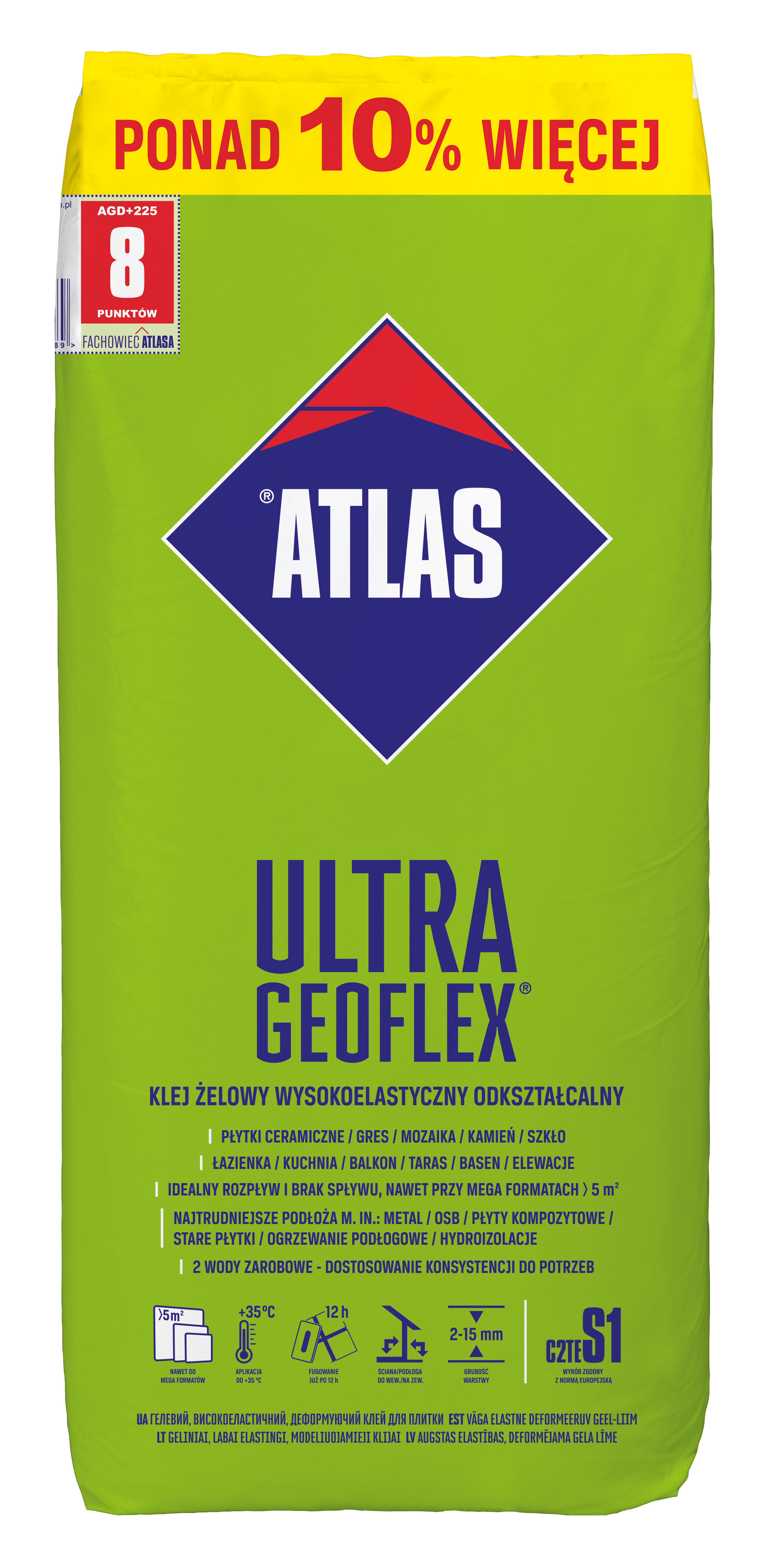 Zaprawa klejowa Geoflex Ultra 22,5+ 2,5 kg Atlas - Leroy Merlin