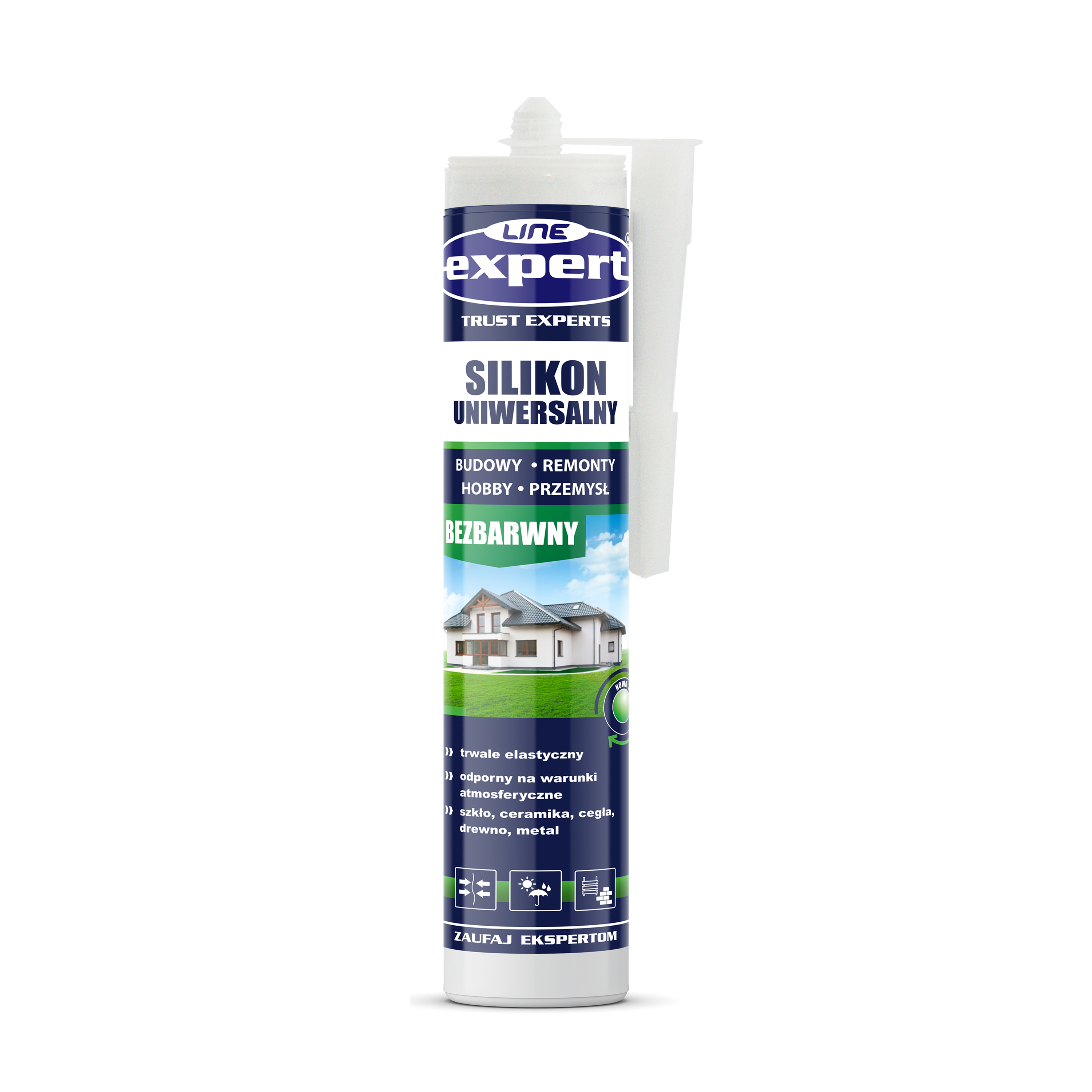 Silikon uniwersalny bezbarwny 280 ml Expert Line - Leroy Merlin