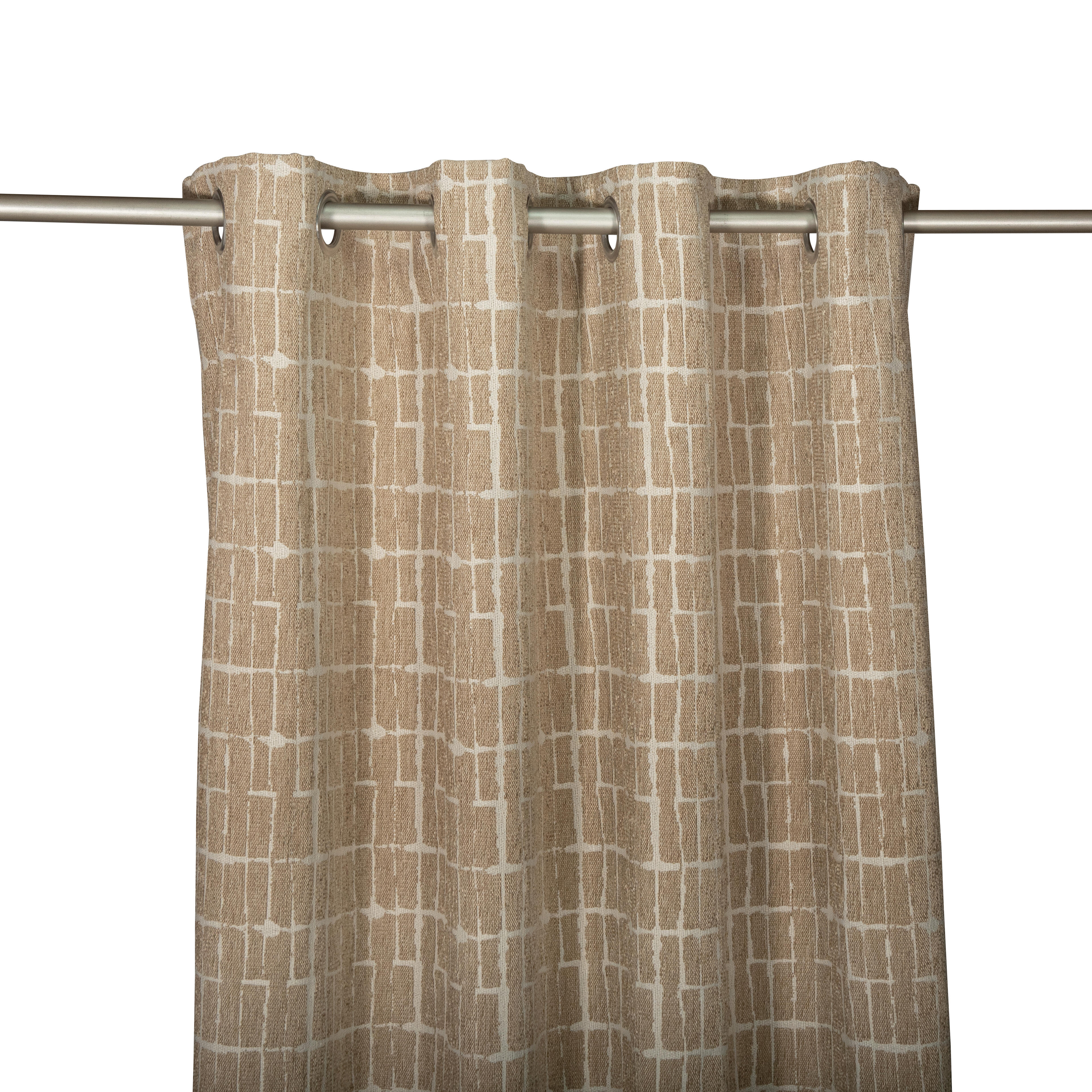 Rideau tamisant, Geo, beige H.260 x l.140 cm | Leroy Merlin