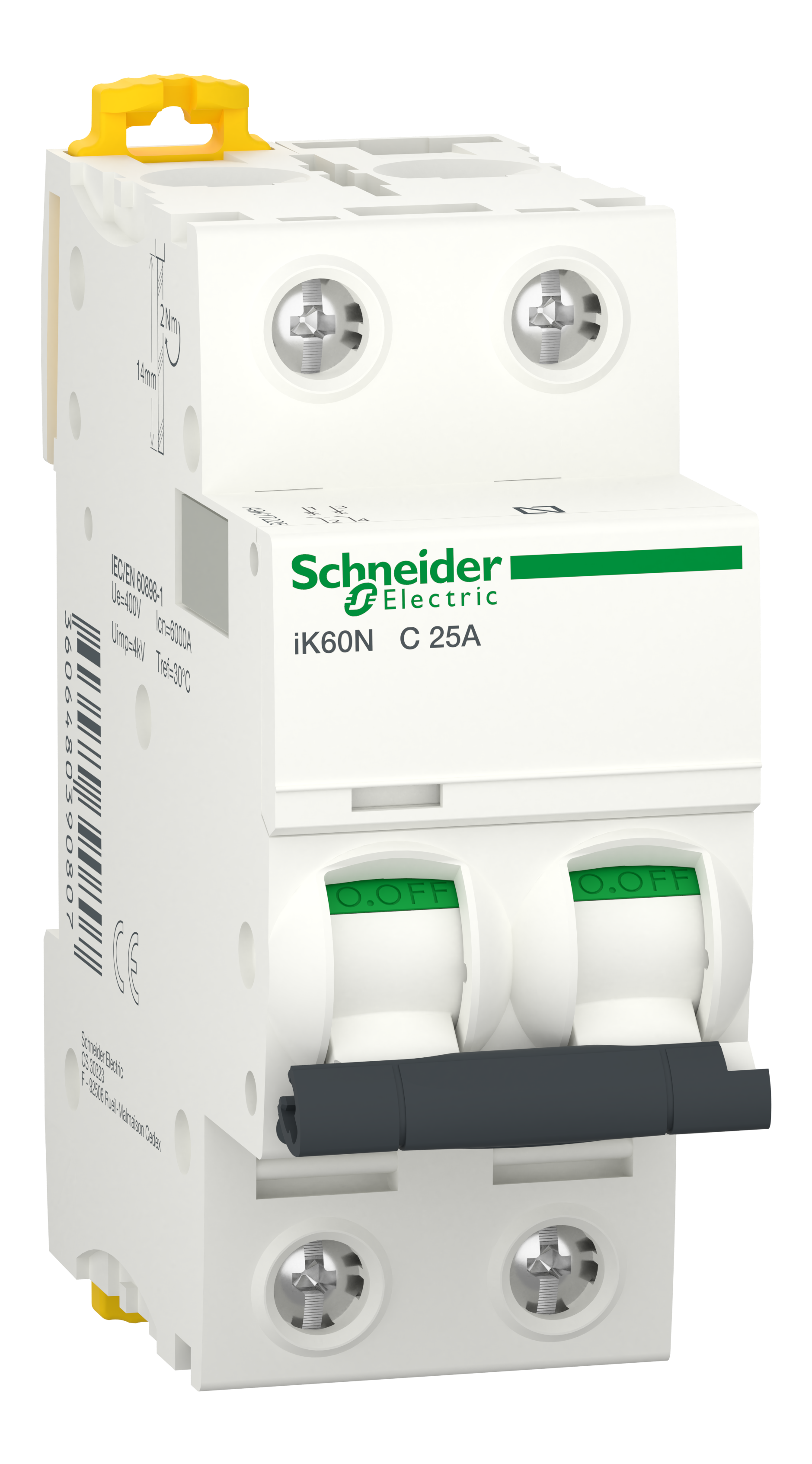 Interruptor magnetotérmico SCHNEIDER bipolar 25A mn | Leroy Merlin