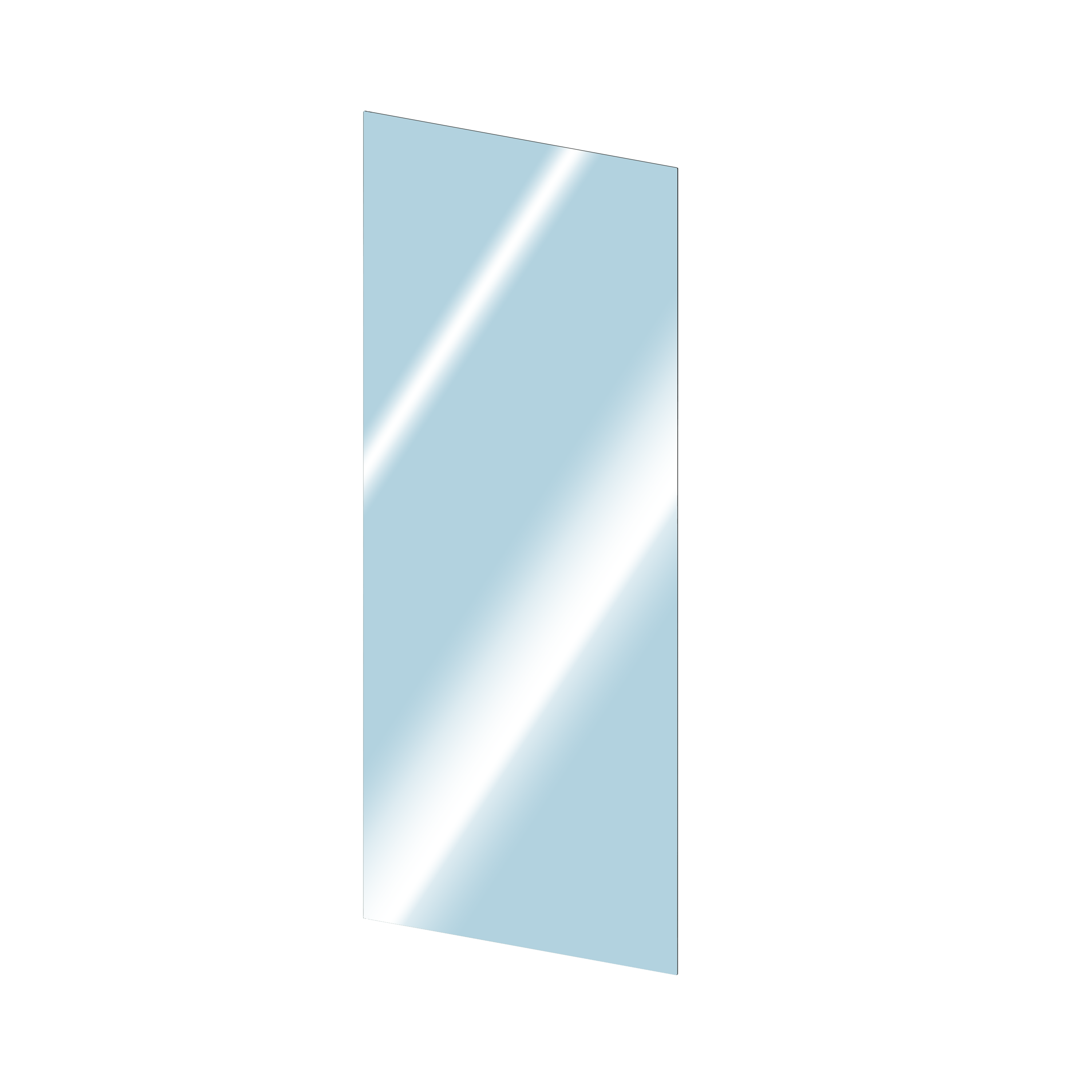 Verre de composition latérale pivo transparent, l.90 x H.195 cm, Remix2 ...