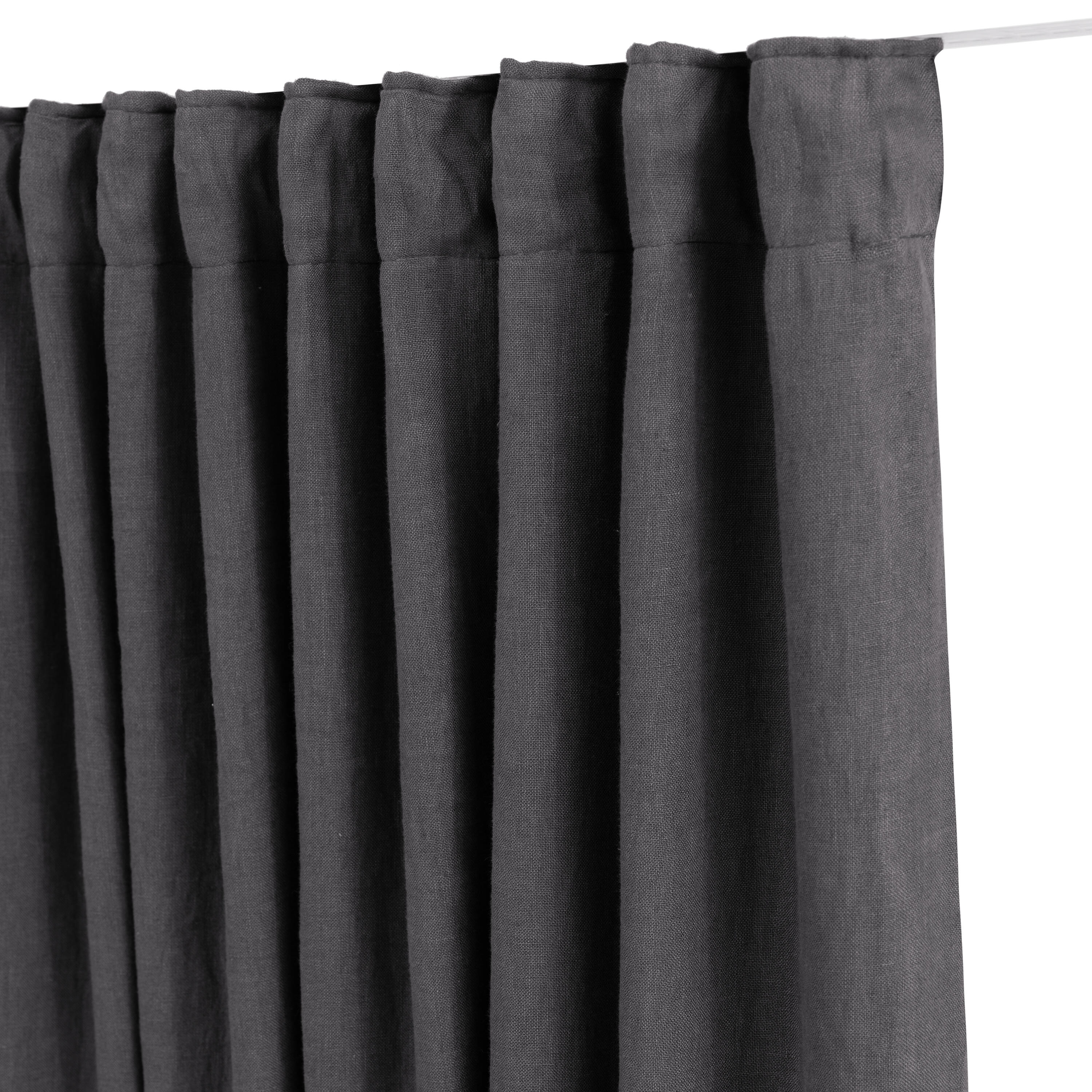 Rideau occultant, Danae occultant, lin, noir H.280 x l.200 cm INSPIRE ...