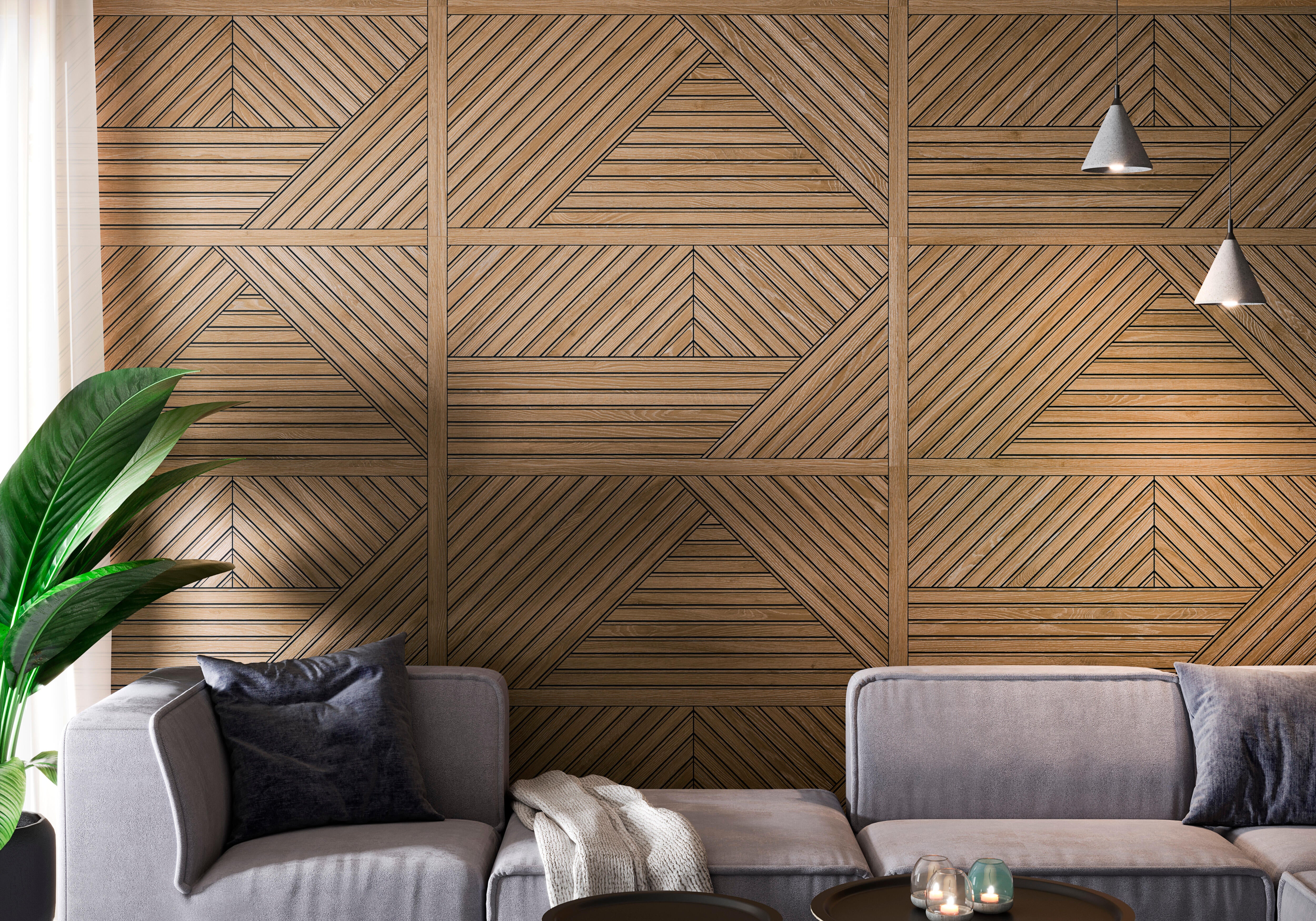 Azulejo cerámico Studio Laths efecto madera walnut 60x120 cm ARGENTA ...
