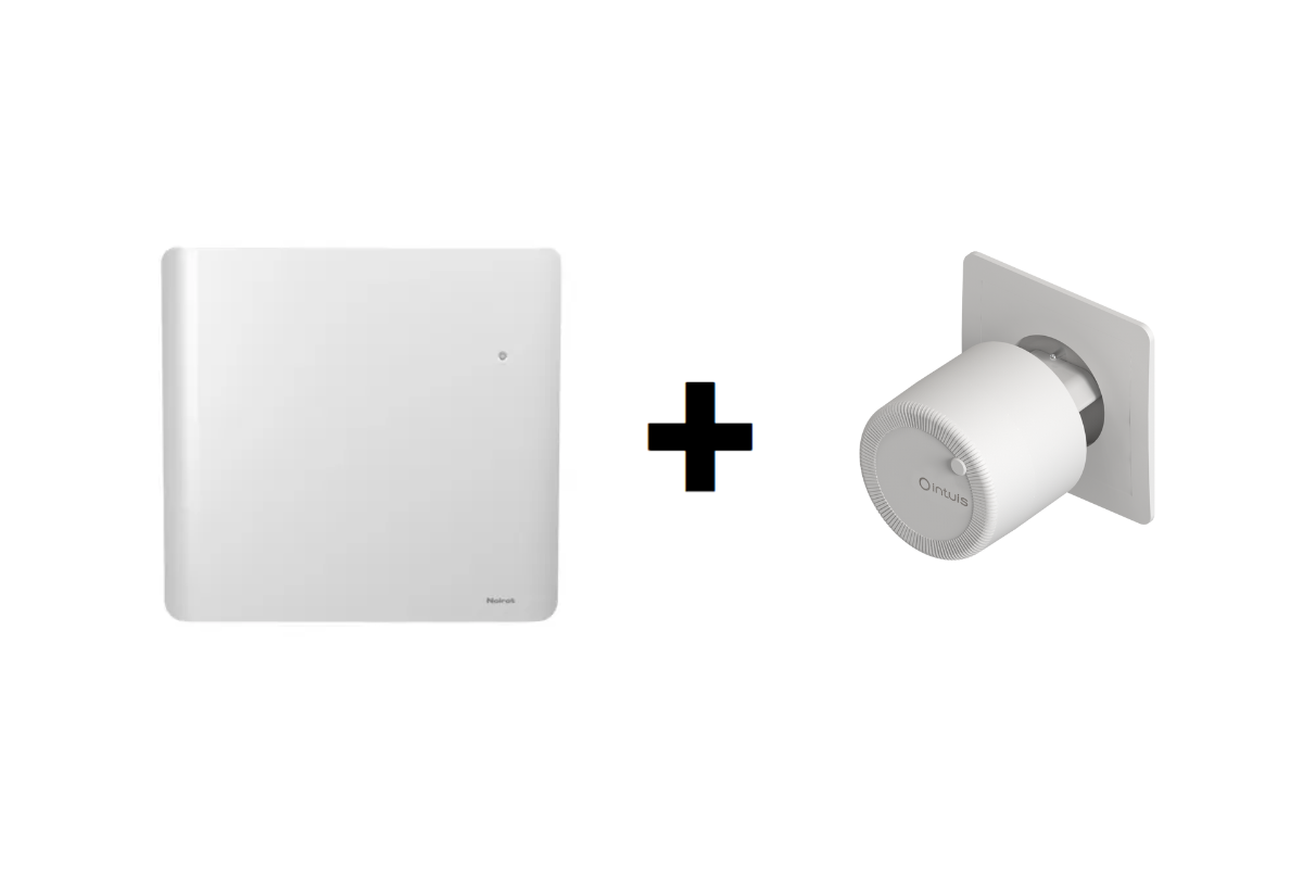 Radiateur électrique connecté double système de chauffe 1500W NOIROT ...