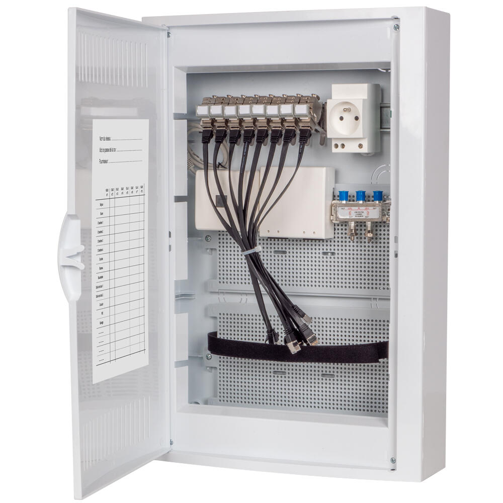 Coffret de communication 8 connecteurs RJ45 OHMTEC | Leroy Merlin
