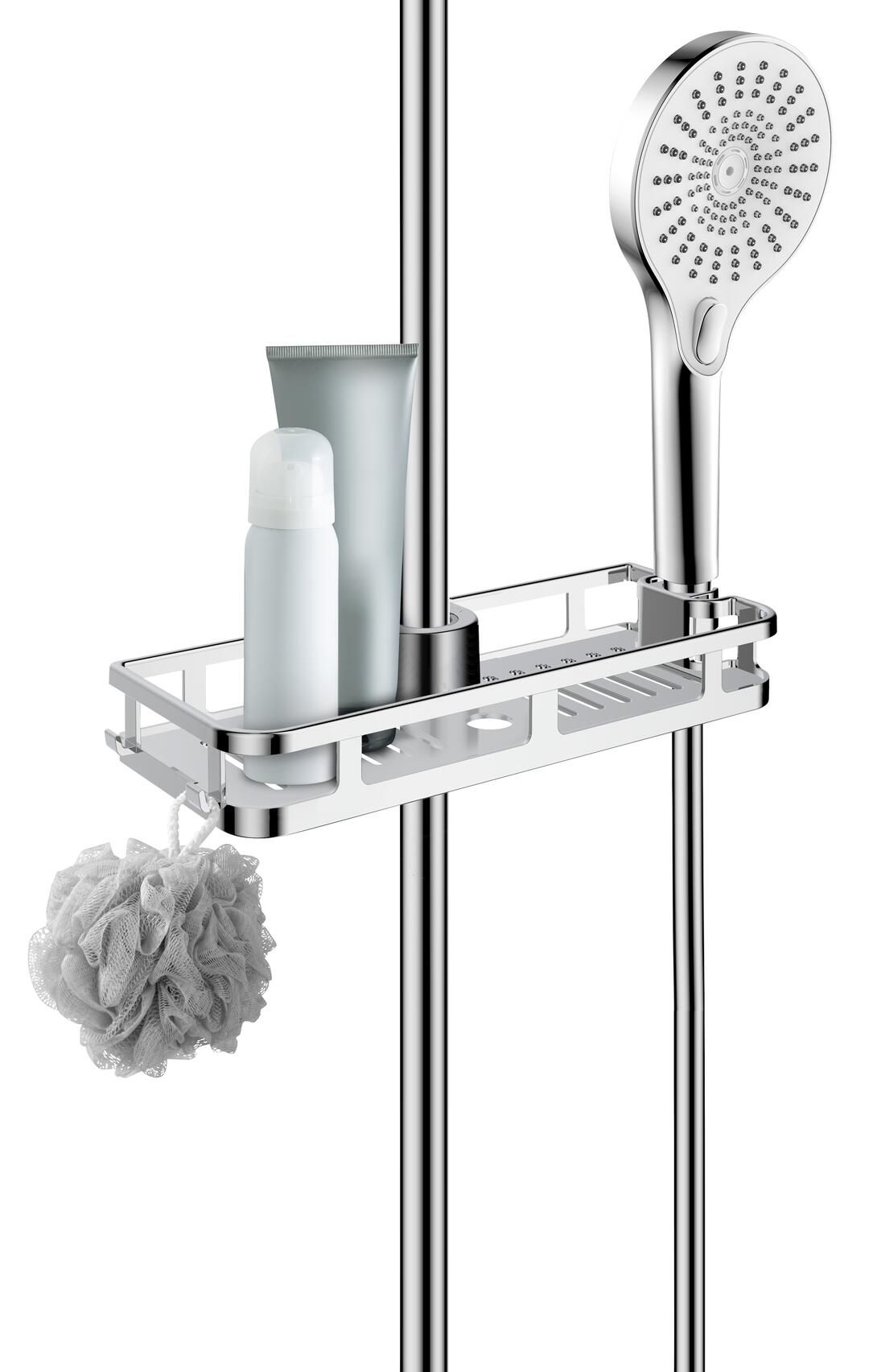 Etagère barre de douche chromé liberta WENKO | Leroy Merlin