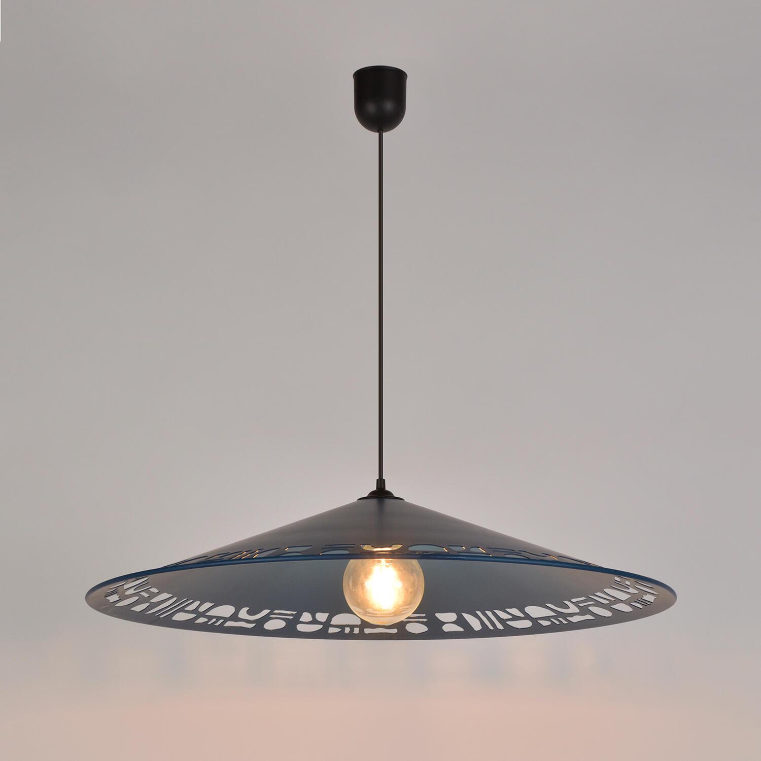 Suspension Ethnika, bleu, Diam.68 cm, E27 | Leroy Merlin