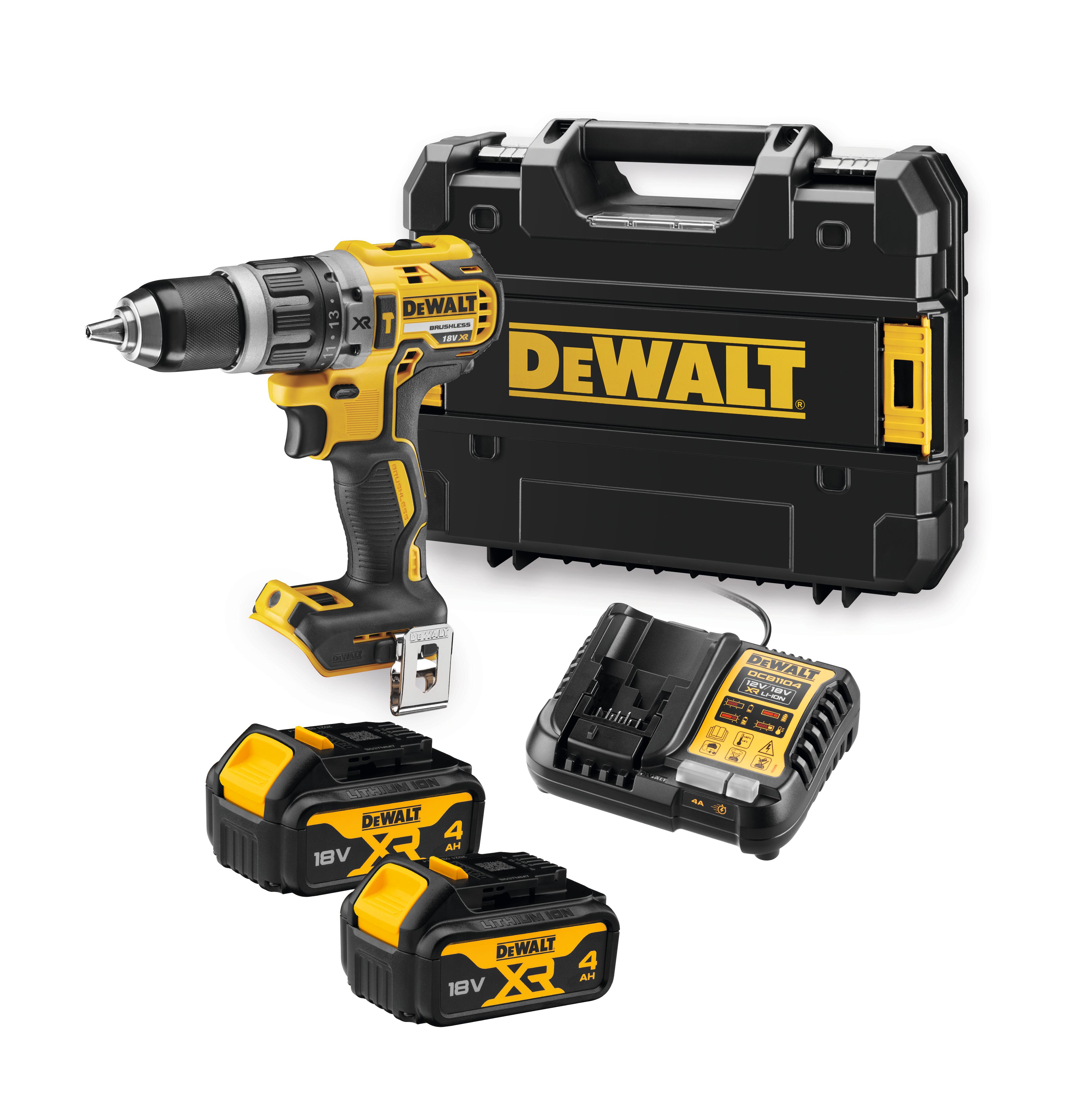 Trapano a batteria con percussione brushless DEWALT DCD796M2 18 V 4Ah ...