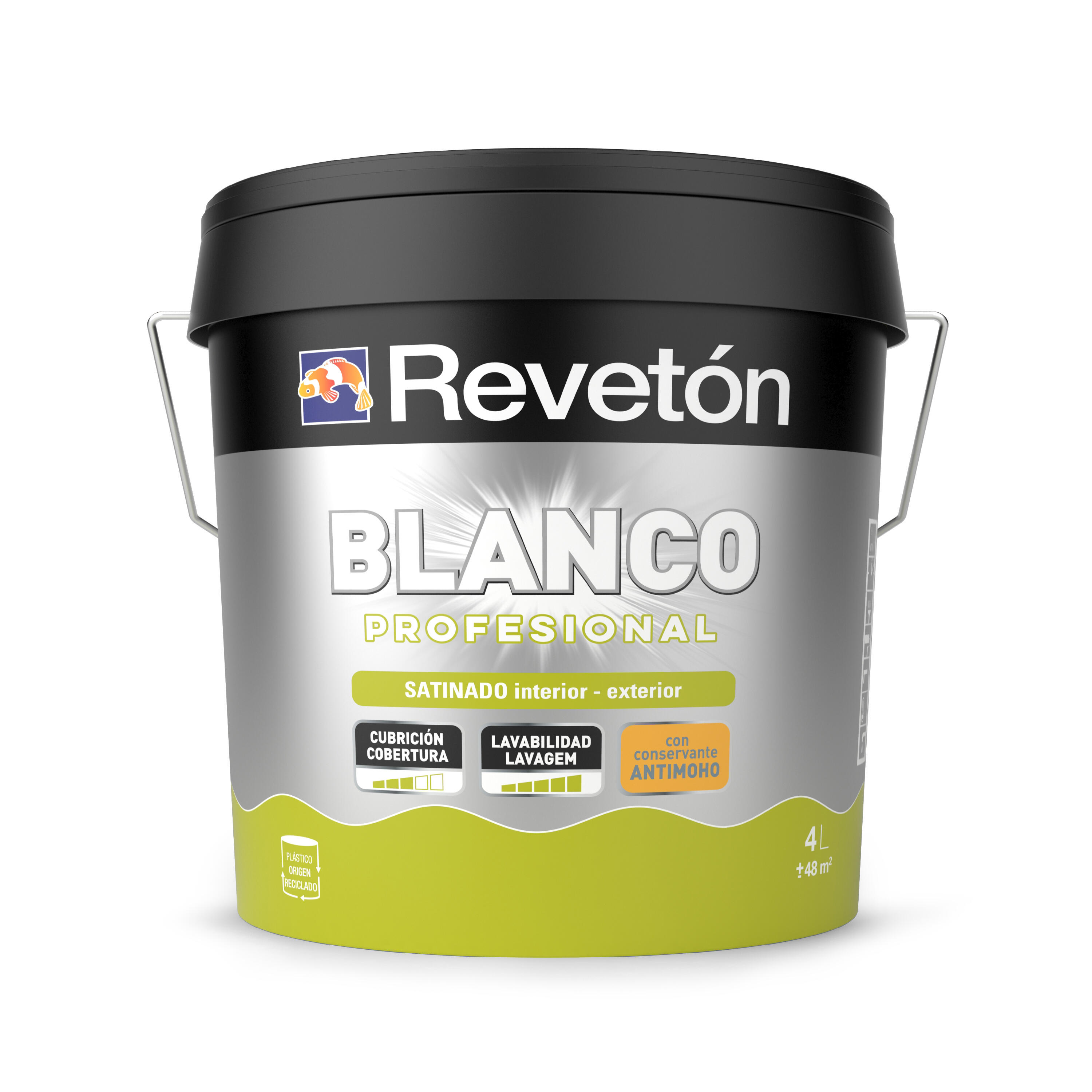 Pintura de interior Blanco Profesional REVETÓN color blanco satinado 4L ...