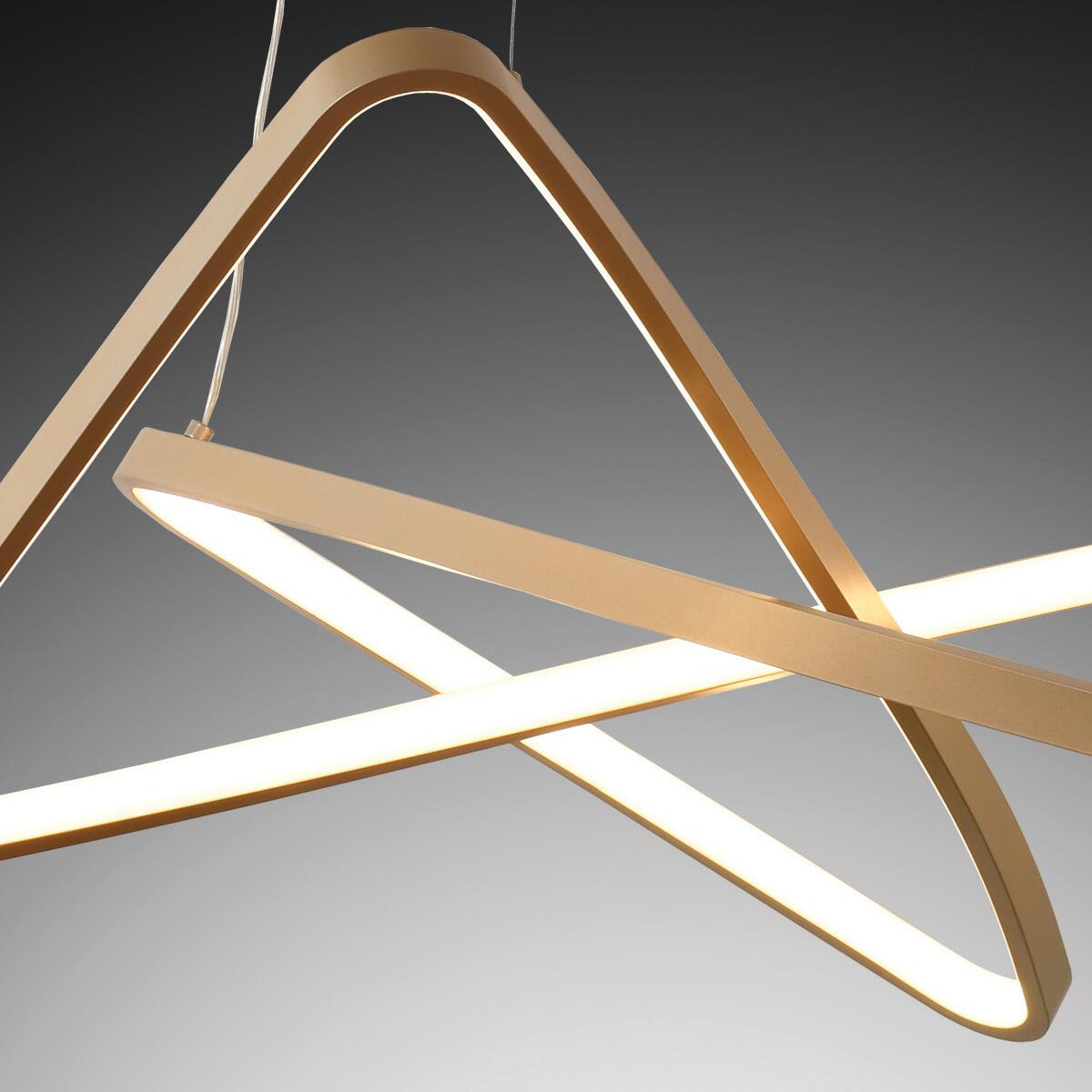 Lampadario LED moderno Valeria beige Ø60cm, luce con 3 temperature di ...